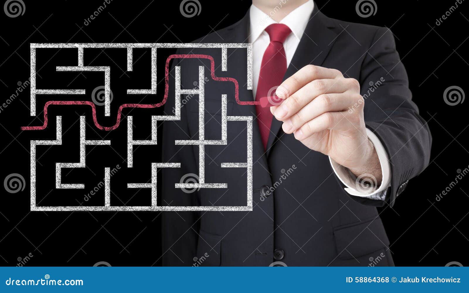 Businessman Finding the Solution of a Maze Stock Photo - Image of ... Businessman Finding the Solution of a Maze Stock Photo - Image of ...