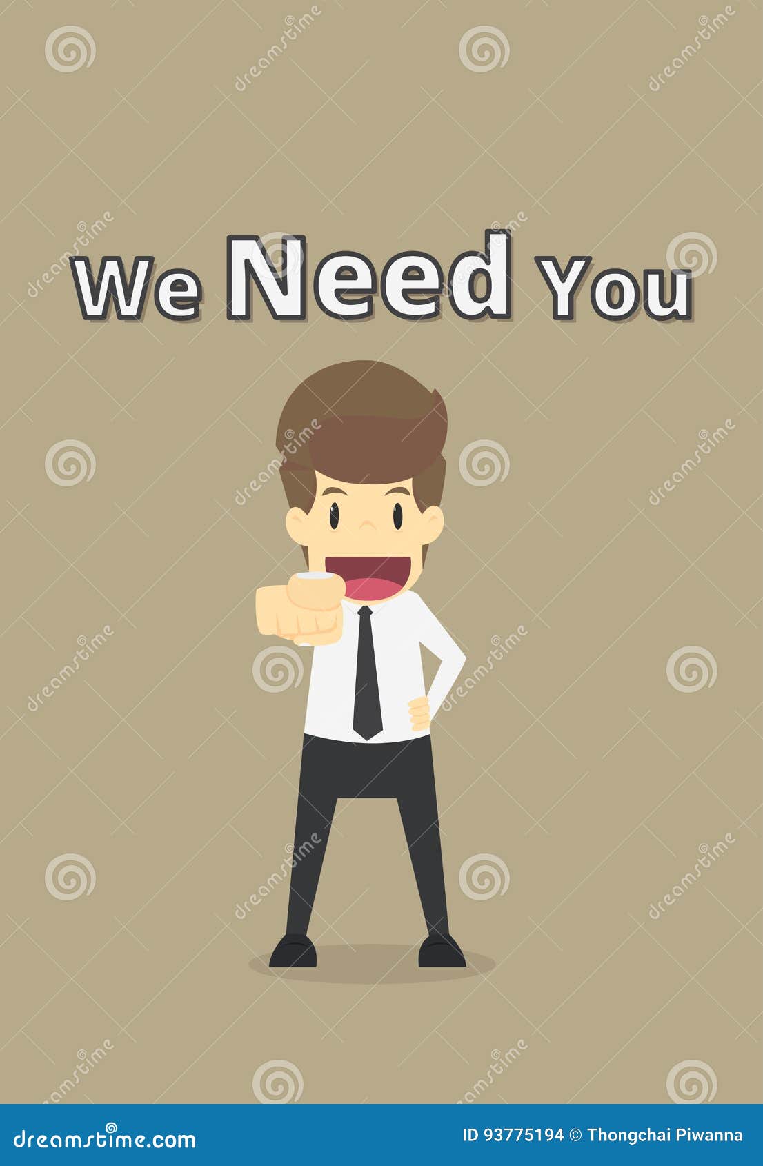 Businessman Finger Pointing at You, we Need You Stock Vector ...