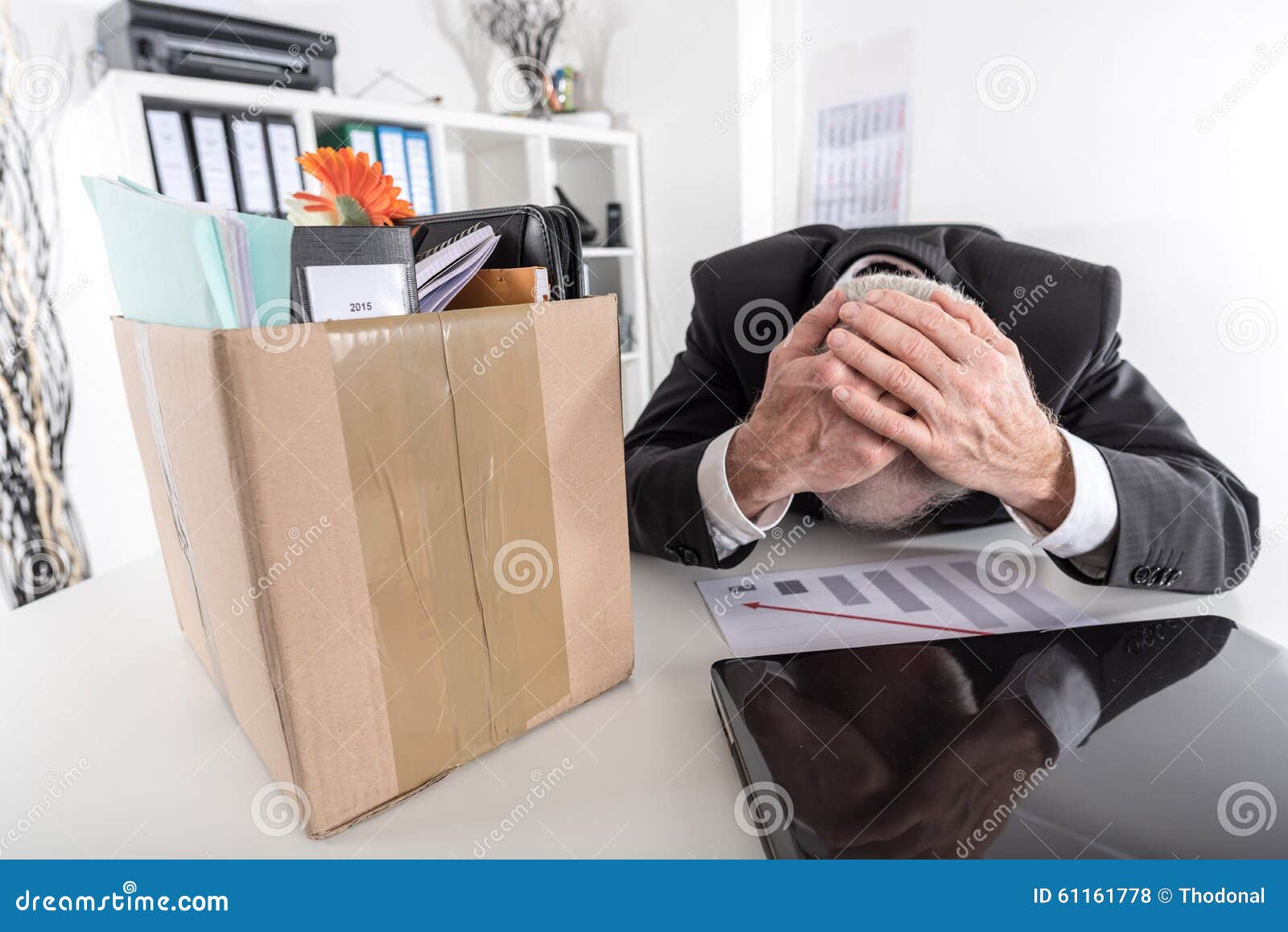 Businessman Fired because of Bad Results Stock Photo - Image of sadness ...