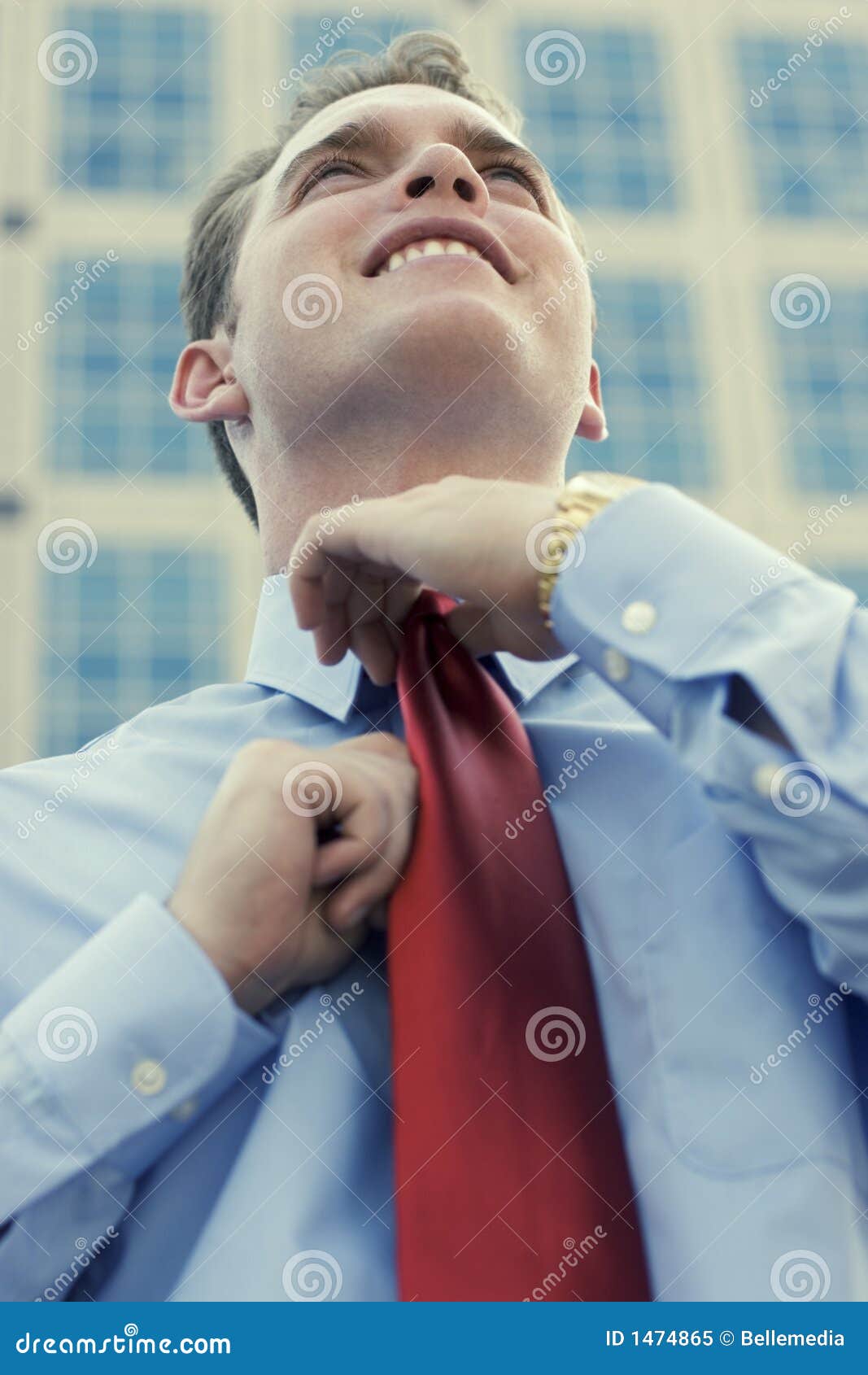 Businessman fixing Tie stock image. Image of concept, preparation - 1474865