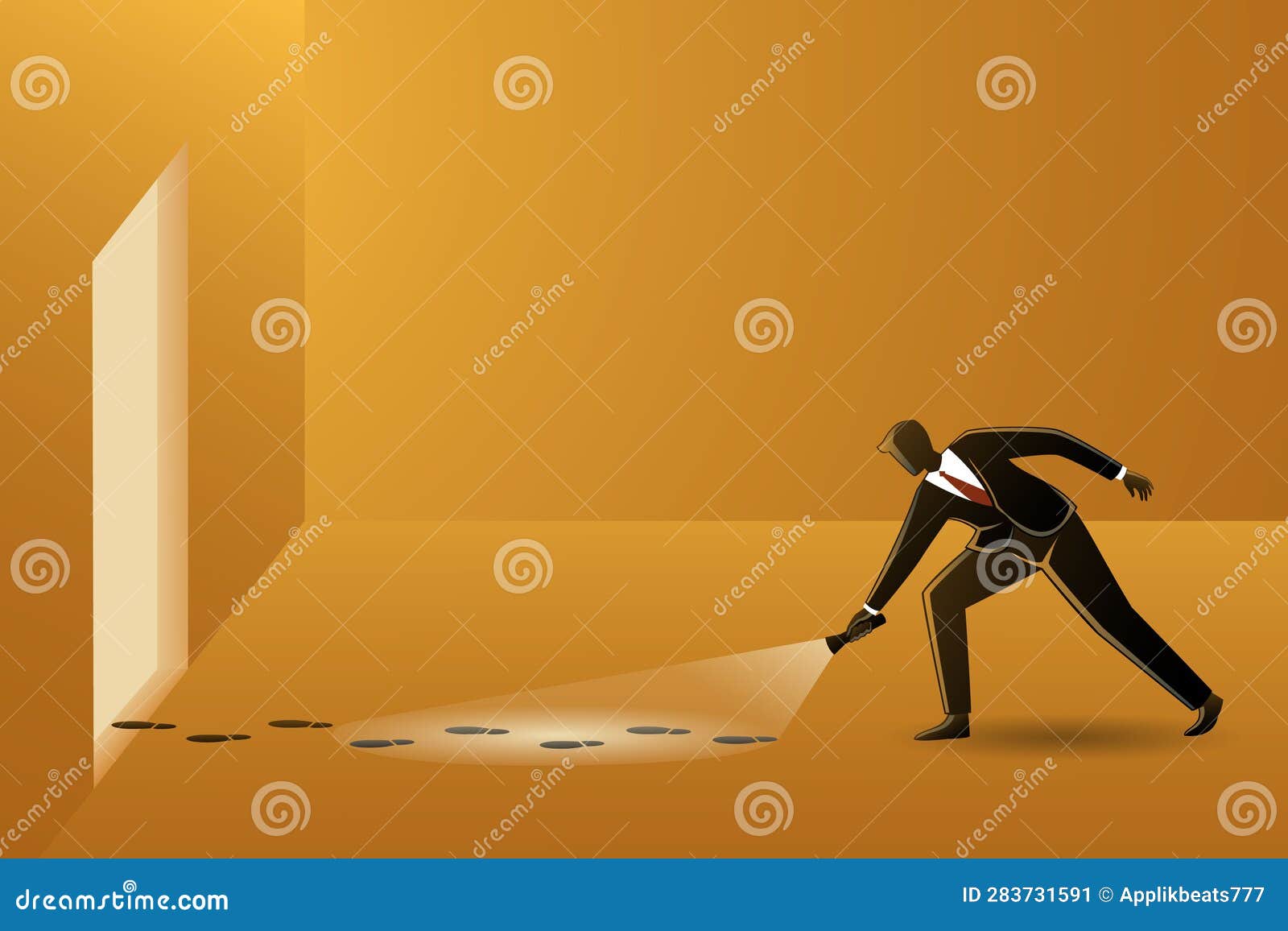 Businessman with Flashlight Investigating Suspicious Footprints Stock ... Businessman with Flashlight Investigating Suspicious Footprints Stock ...