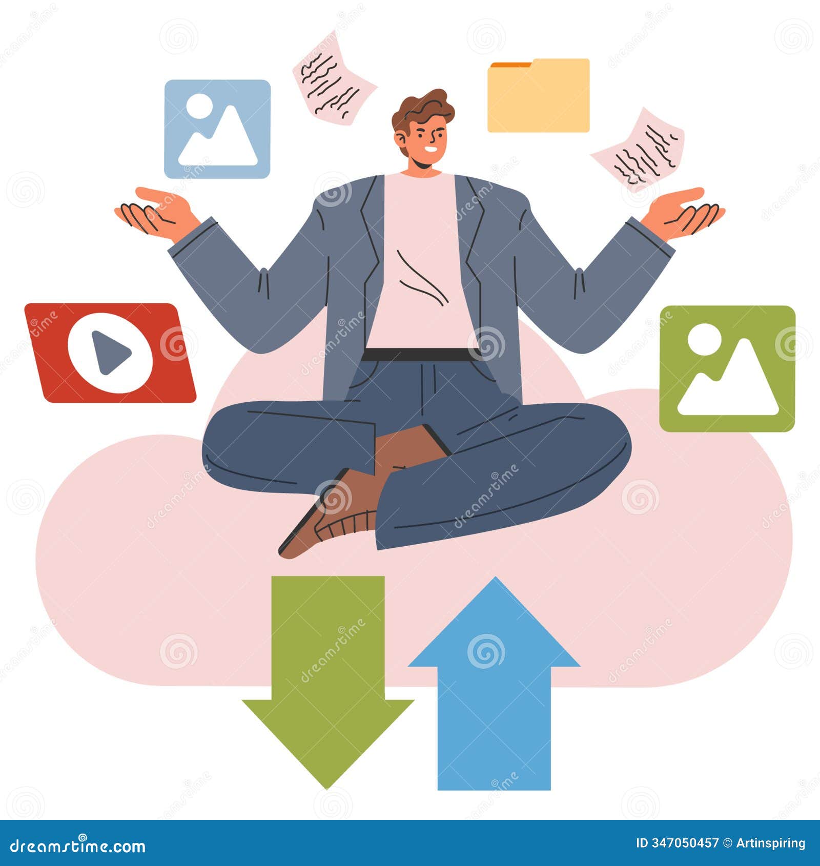 Businessman. Flat Vector Illustration Stock Illustration - Illustration ...