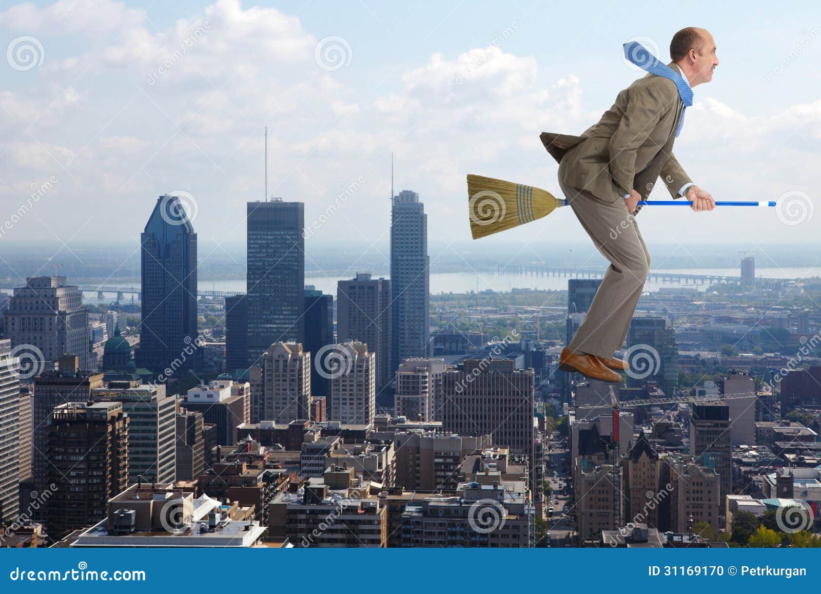 The Businessman Flies Over Air Stock Photo - Image of night ...