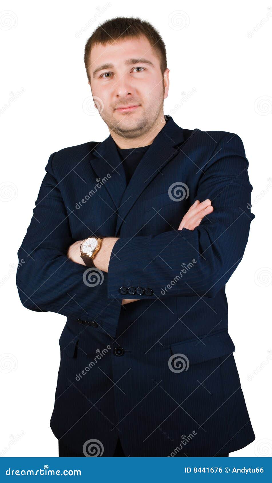 Businessman fold his arms stock photo. Image of corporate - 8441676