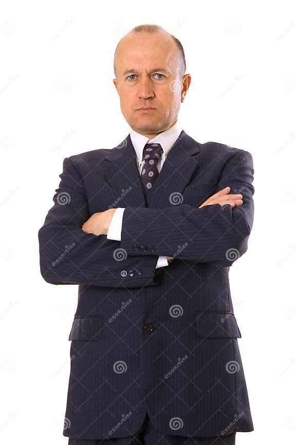 Businessman Folding One S Arms Stock Photo - Image of rigorous, earnest ...