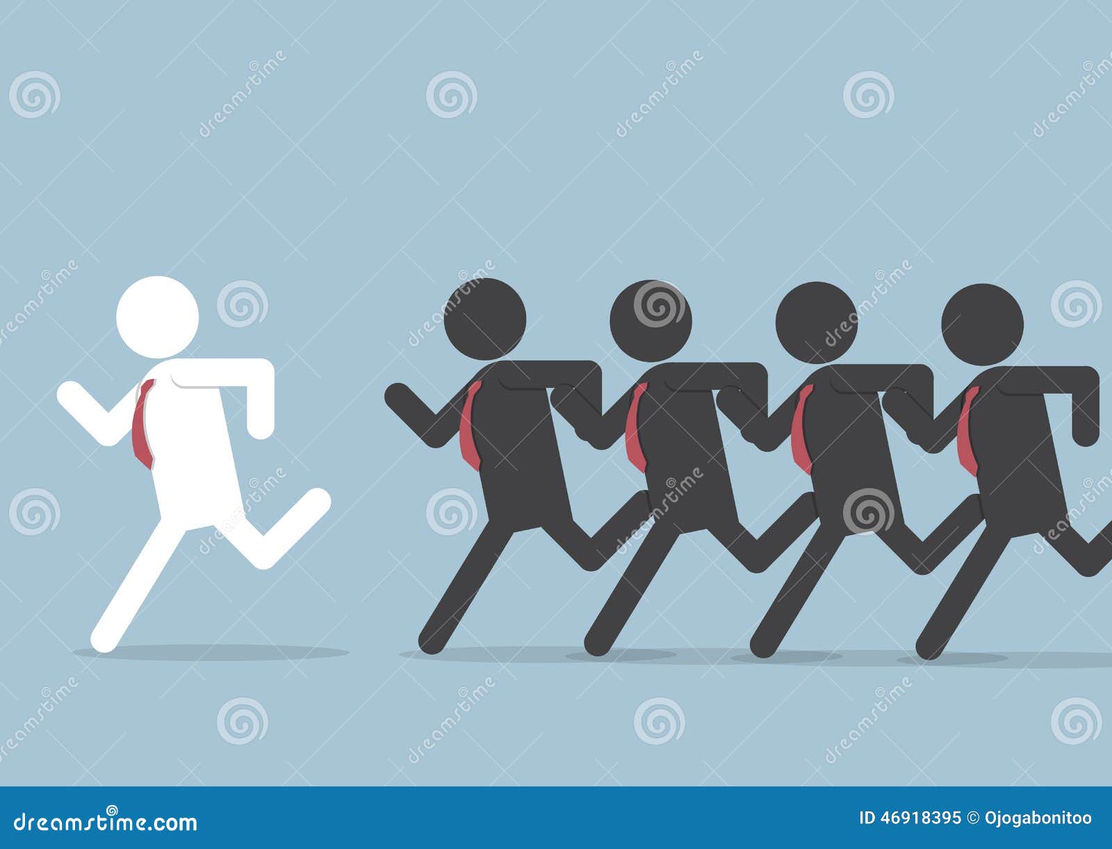 Businessman Following Leader Stock Vector - Illustration of group ...