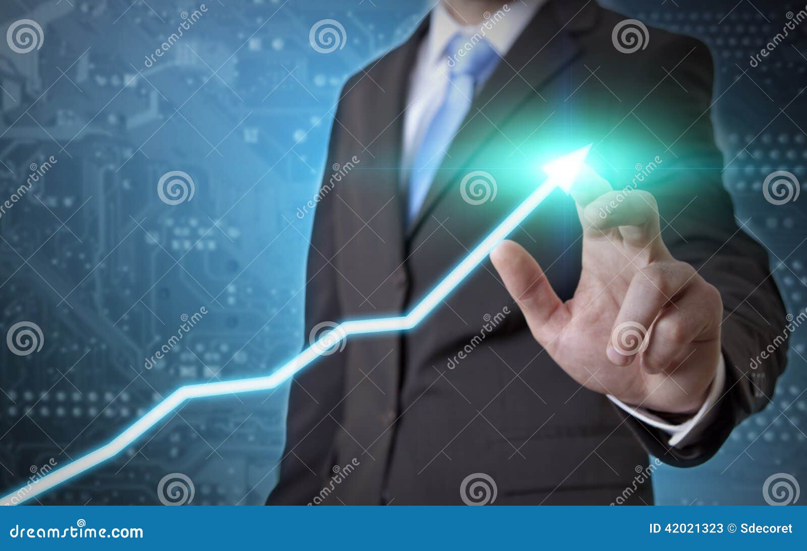 Businessman fraph concept stock illustration. Illustration of idea ...