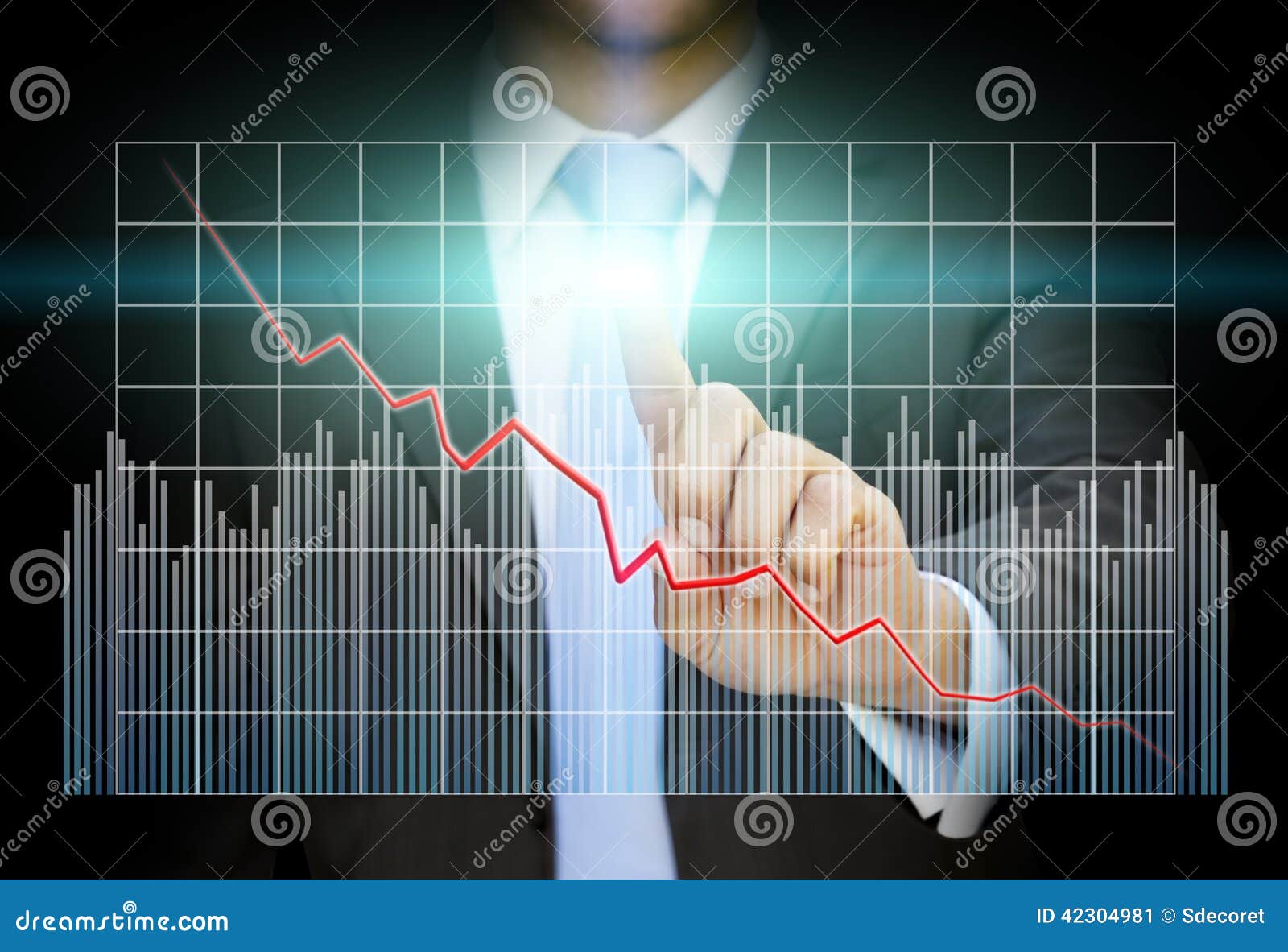 Businessman fraph concept stock illustration. Illustration of business ...