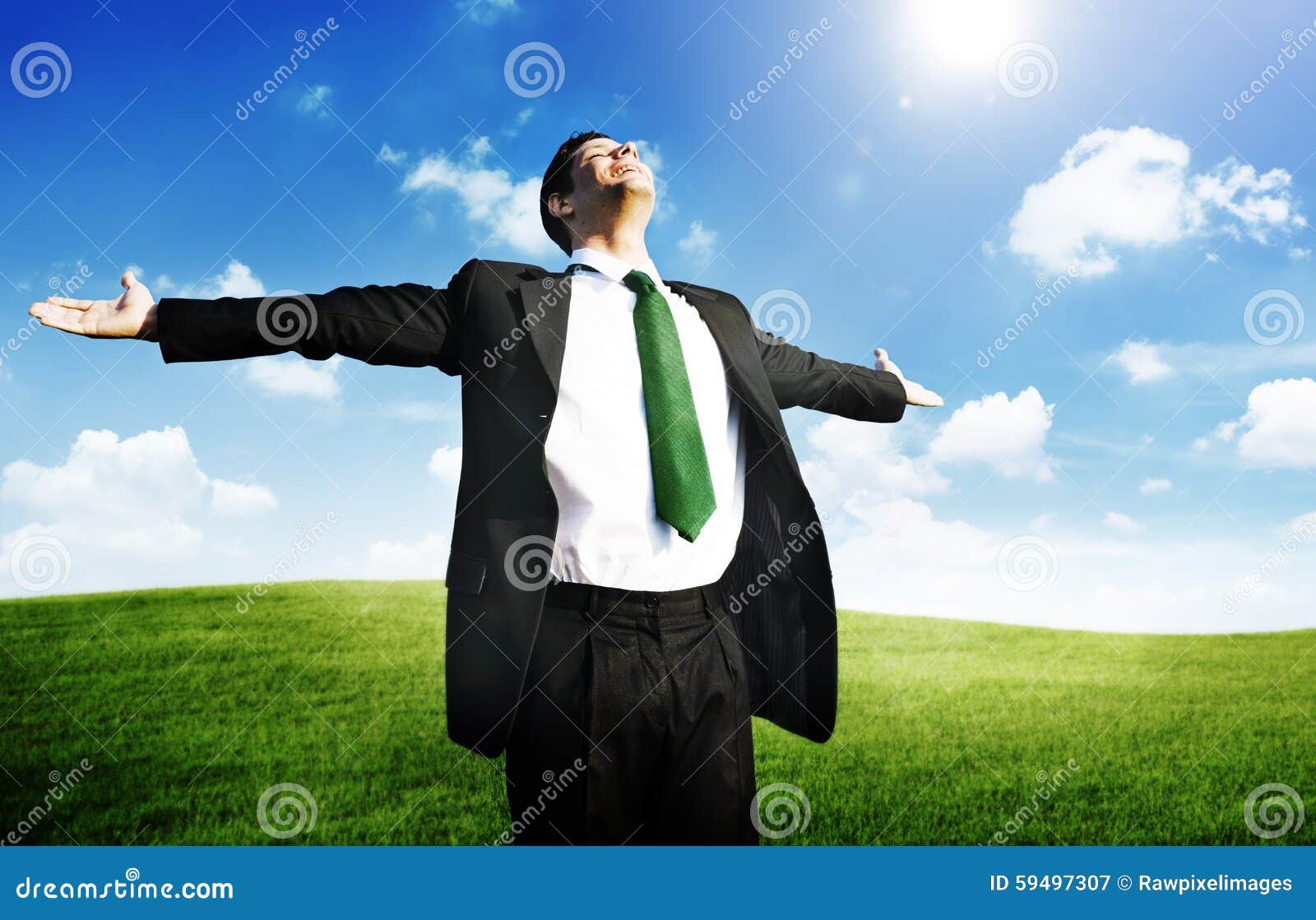 Businessman Freedom Relaxation Getaway Refreshment Concept Stock Image ...