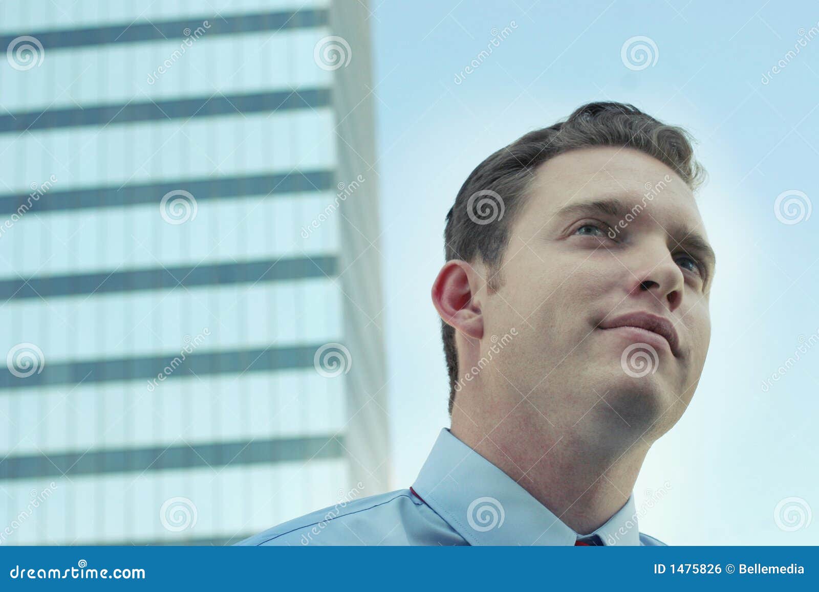 Businessman in Front of Business Building Stock Photo - Image of ...