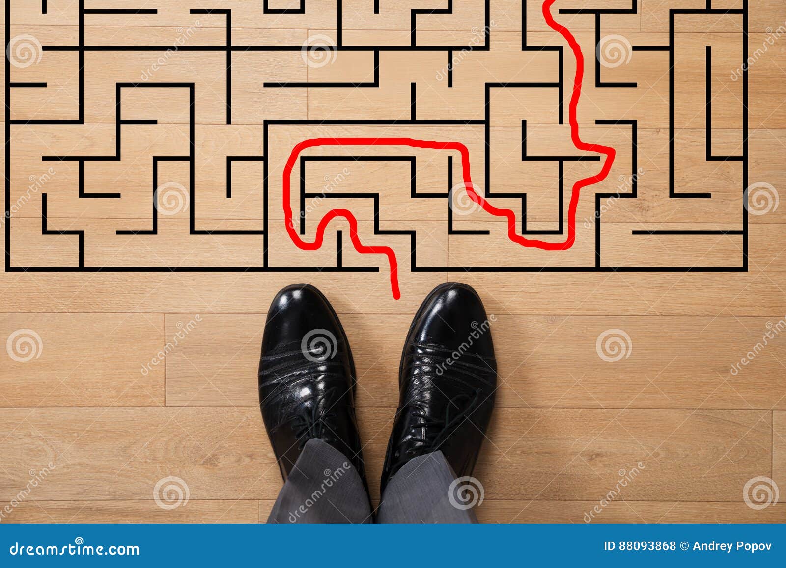 Businessman in Front of Labyrinth Stock Photo - Image of hard ...