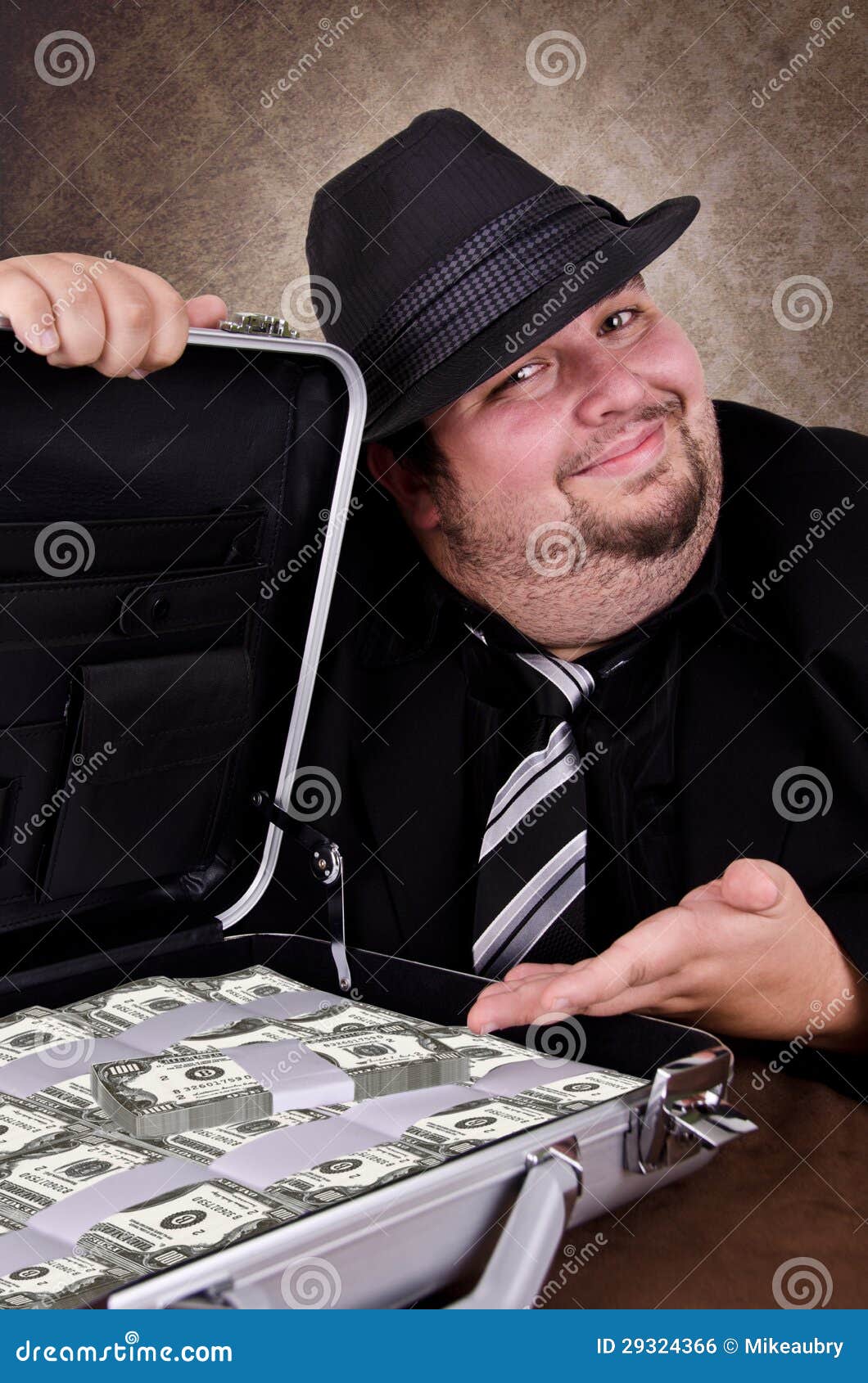 Businessman full of cash stock photo. Image of gangster - 29324366