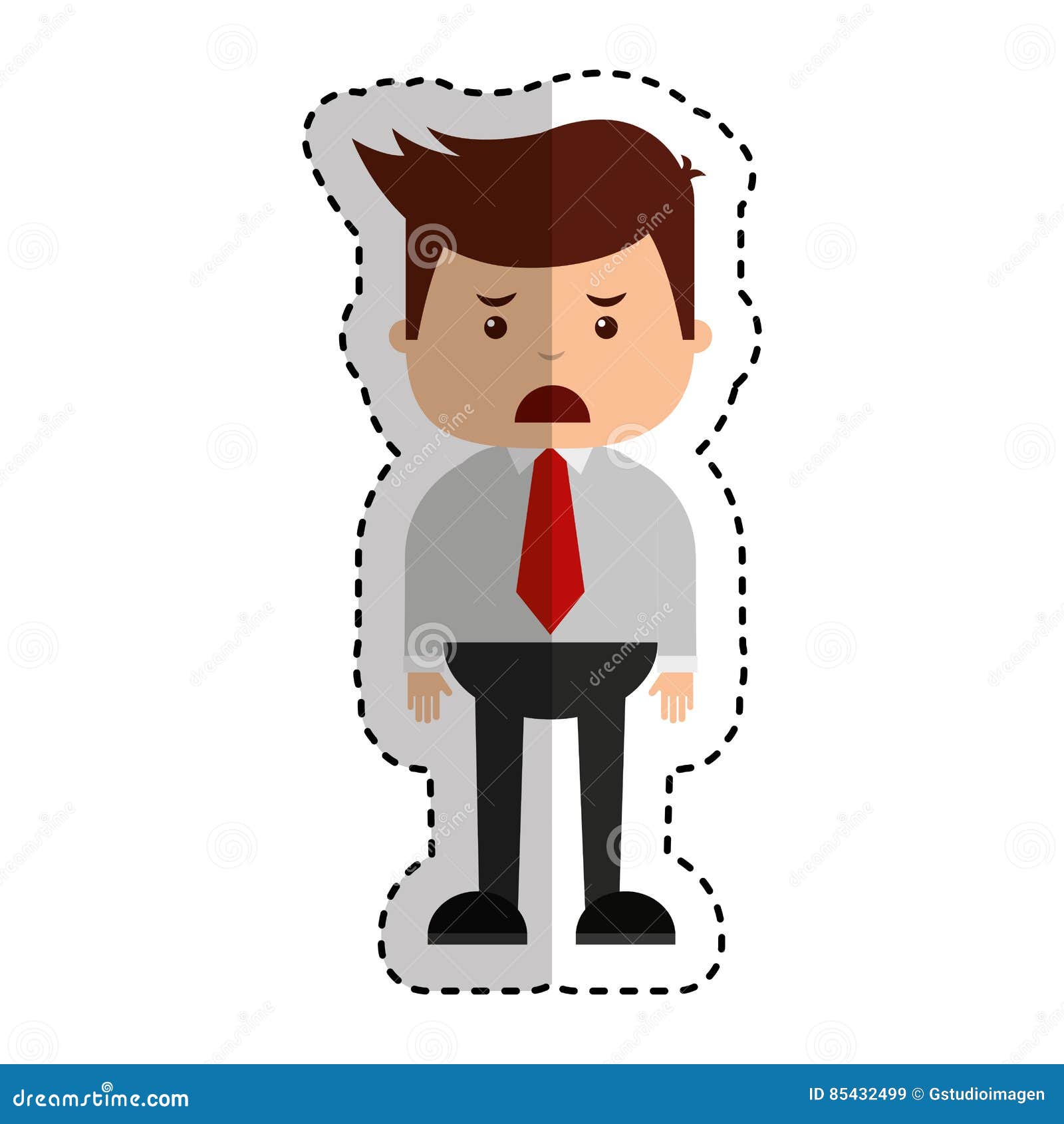 Businessman Funny Character Icon Stock Vector - Illustration of worker ...