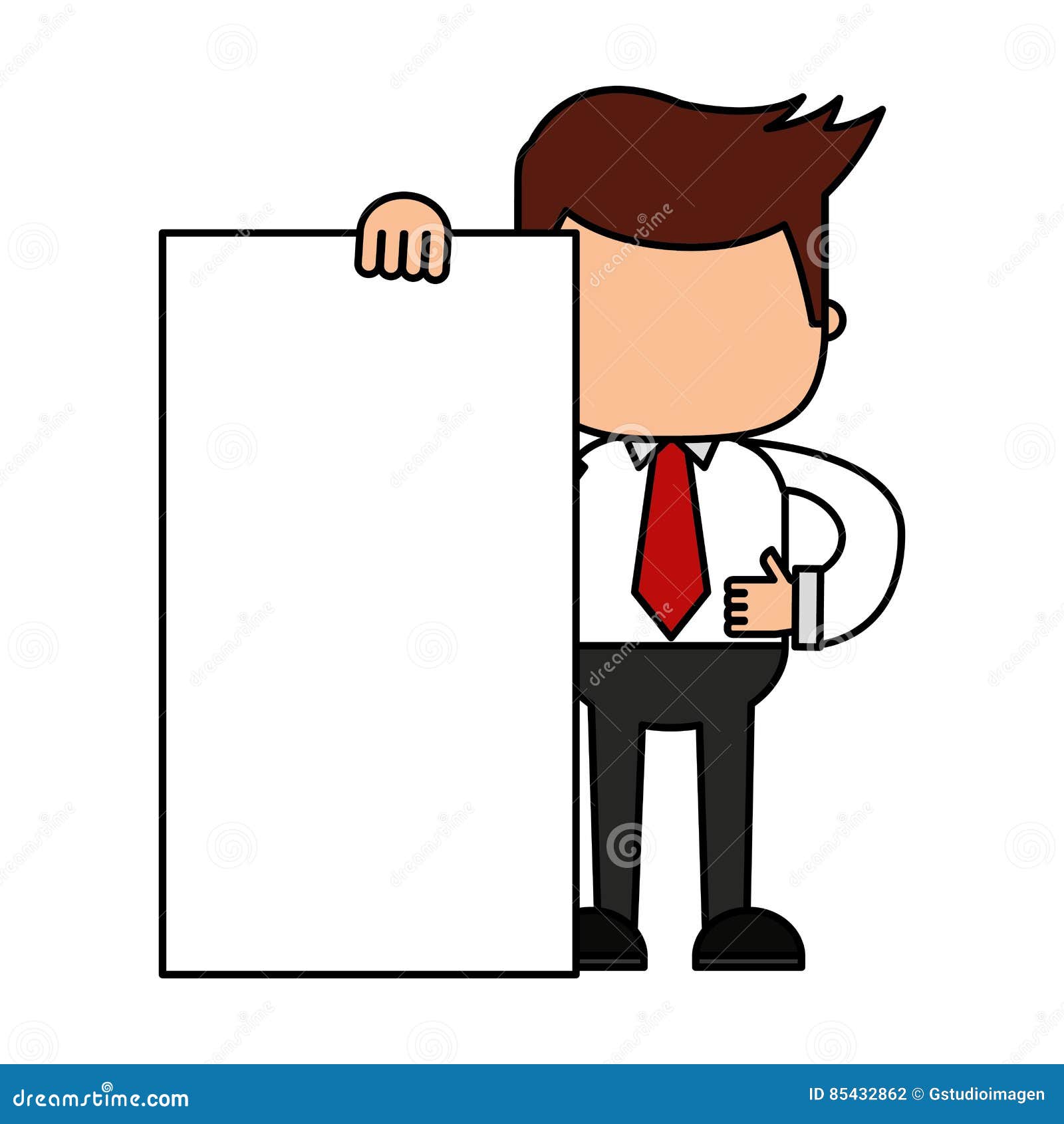 Businessman Funny with Document Character Icon Stock Vector ...
