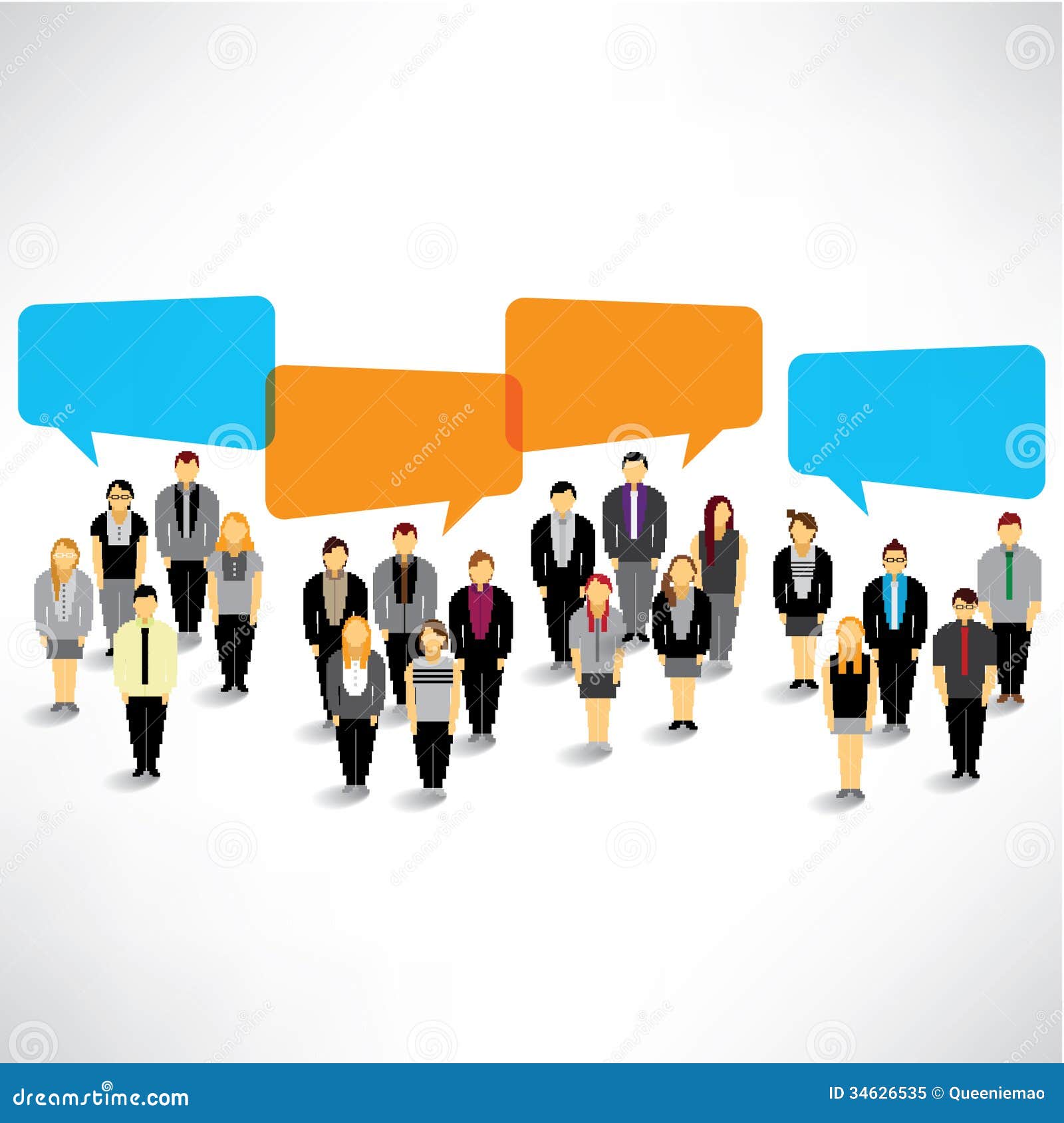 Businessman Gather and Talk Together Stock Vector - Illustration of ...