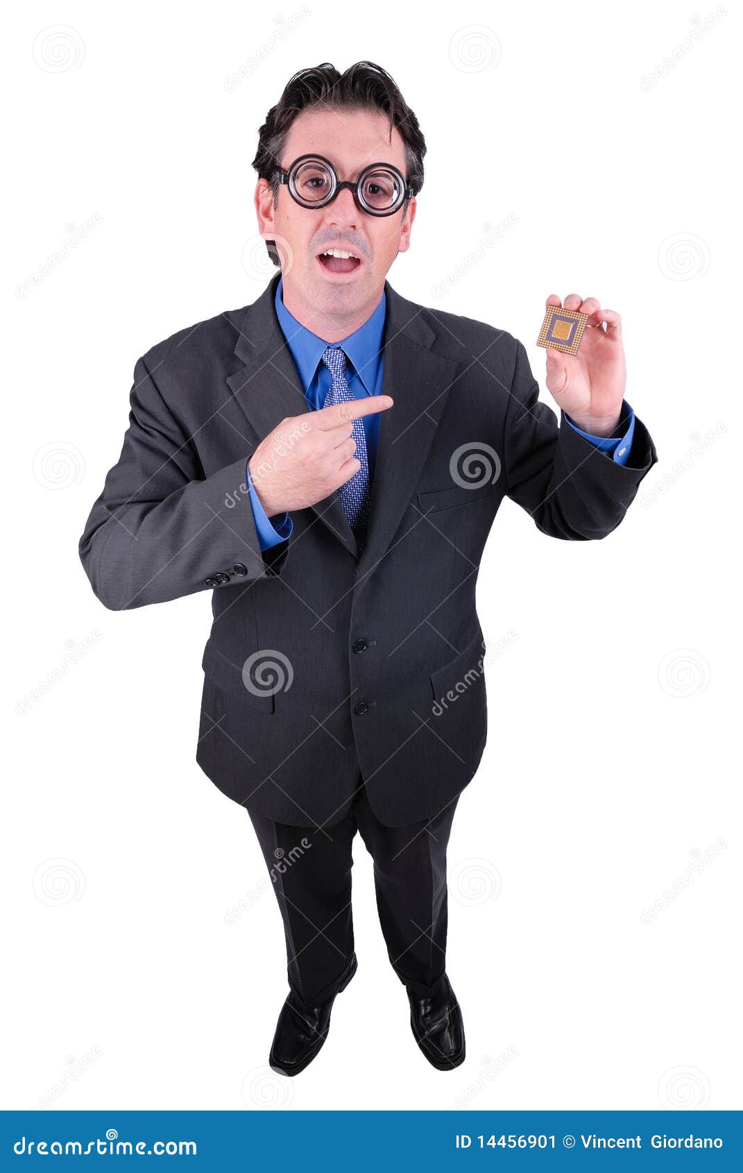 Businessman geek stock image. Image of mimicking, cheesy - 14456901