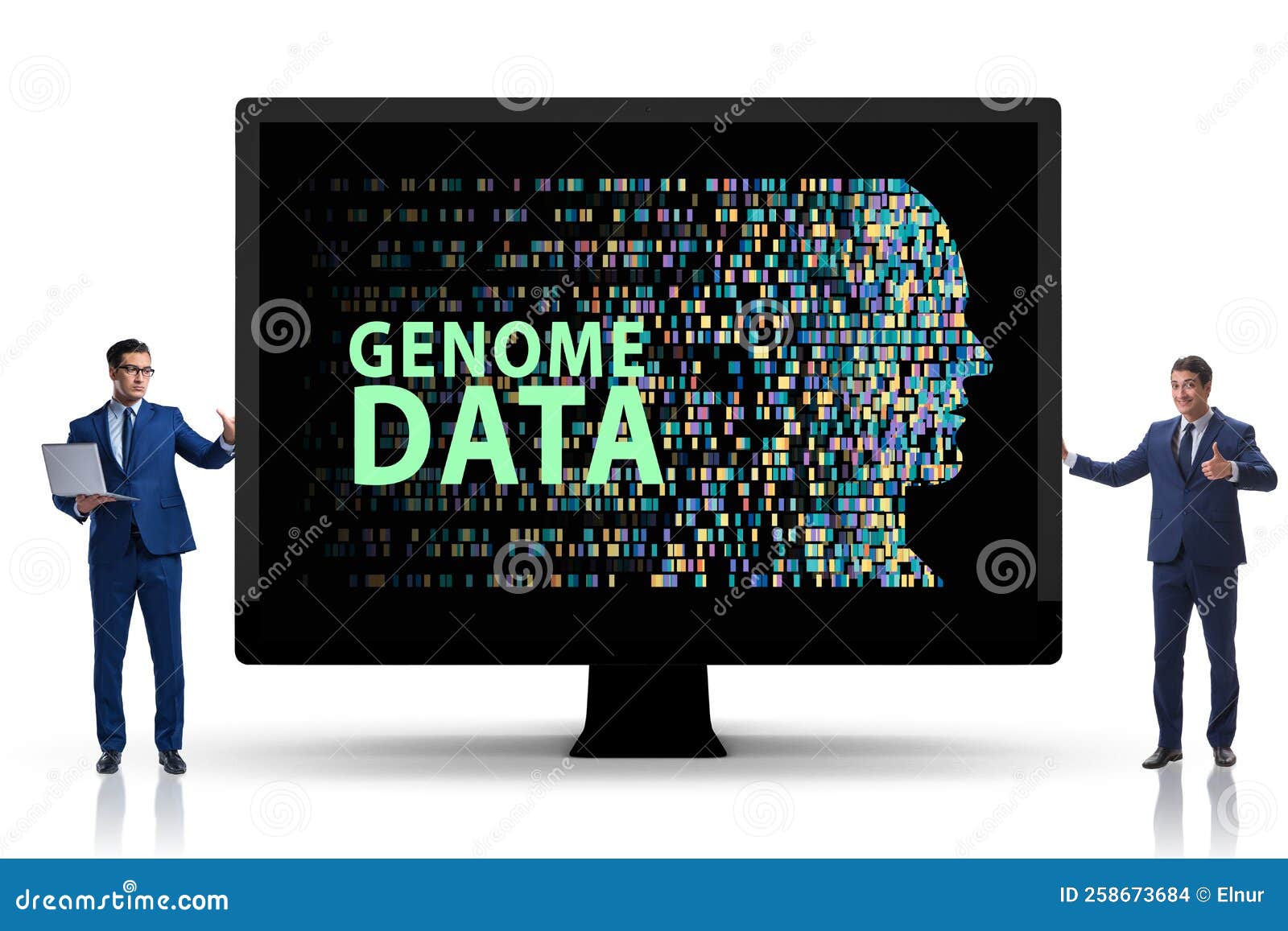 Businessman in Genome Data Concept Stock Photo - Image of analytics ...