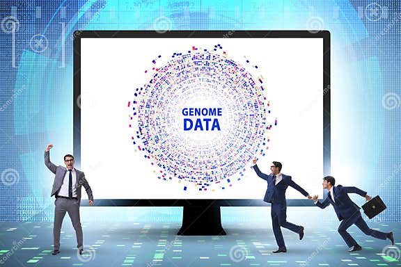Businessman in Genome Data Concept Stock Photo - Image of gene ...
