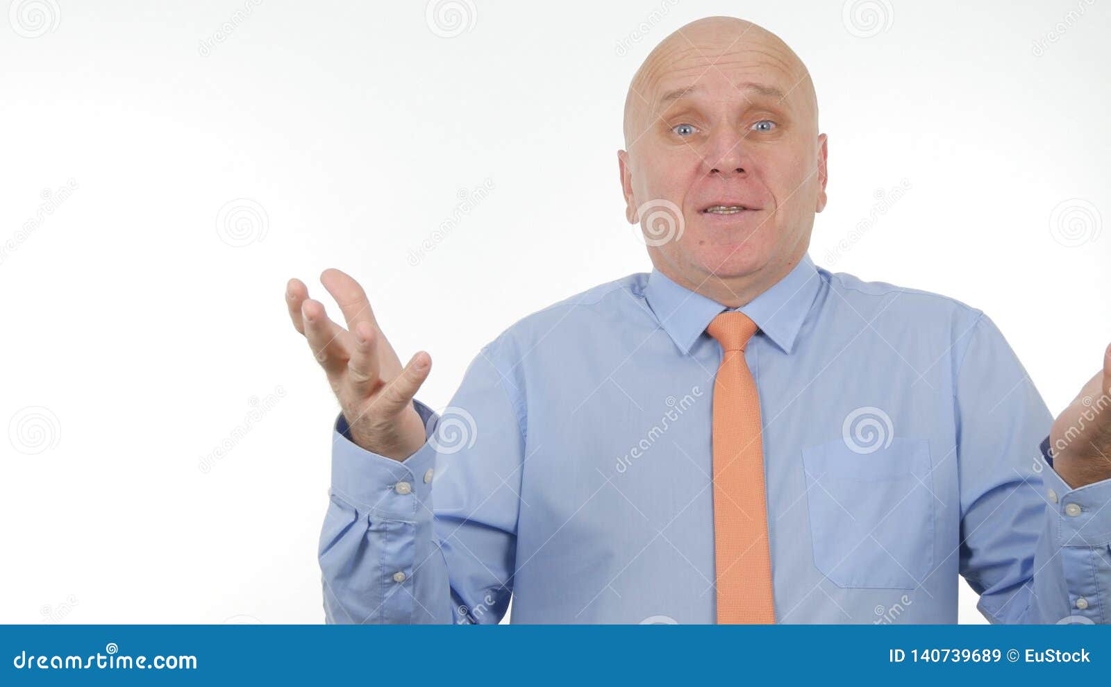 Businessman Gesticulating Talking and Explaining in a Business ...