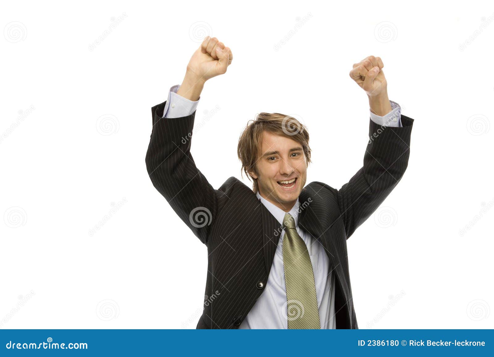 Businessman Gestures Success Stock Photo - Image of dude, smiling: 2386180