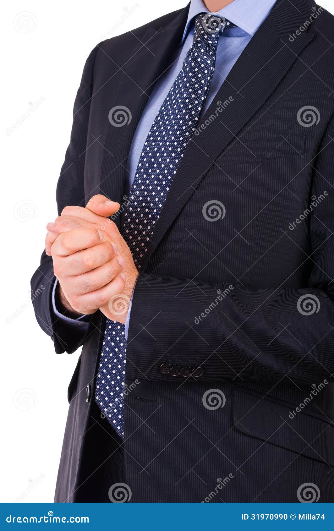 Businessman Gesturing with Both Hands. Stock Photo - Image of adult ...