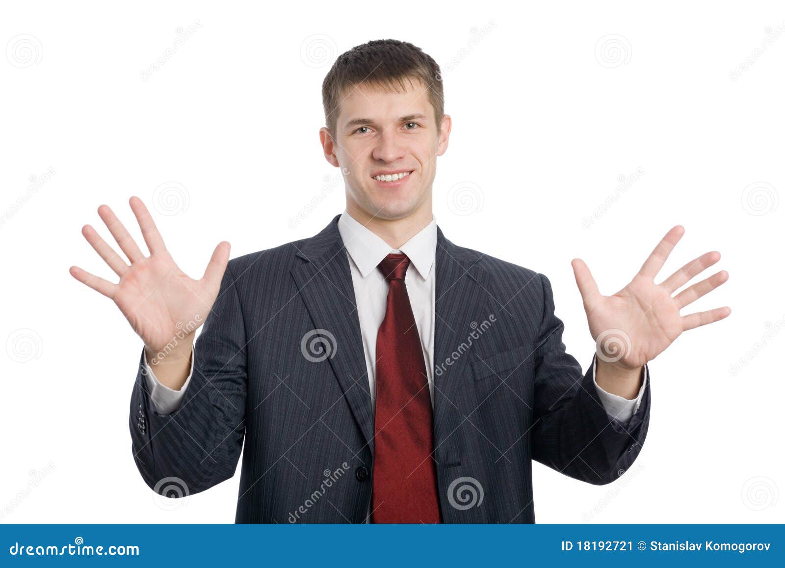 Businessman Gesturing Hands Stock Image - Image of gesturing, good ...