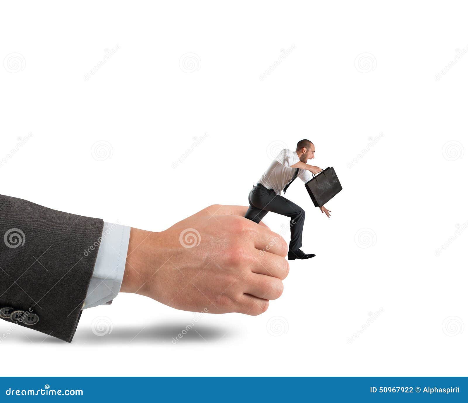 Businessman get away stock photo. Image of frustration - 50967922