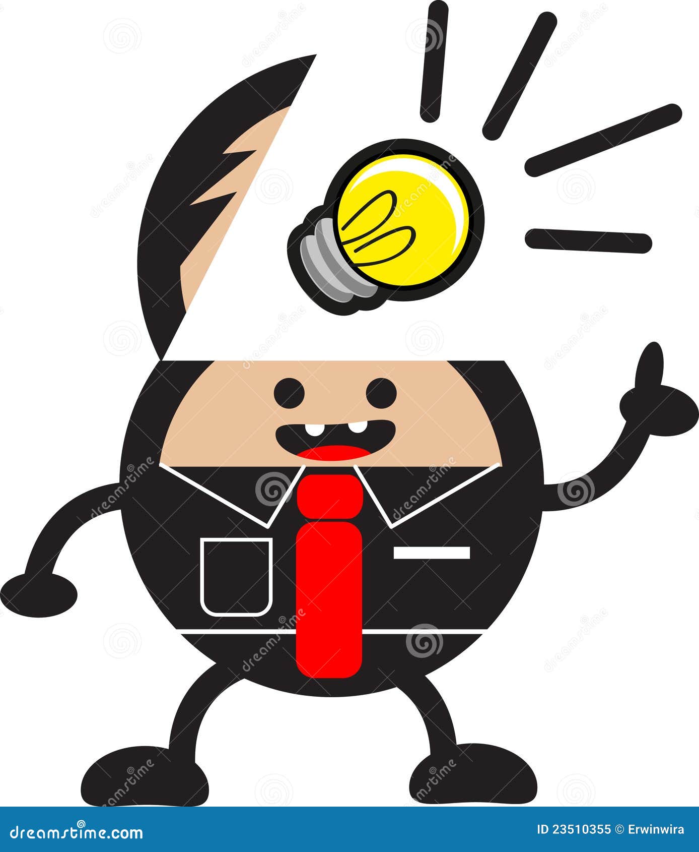 Businessman get idea stock vector. Illustration of brainstorming - 23510355
