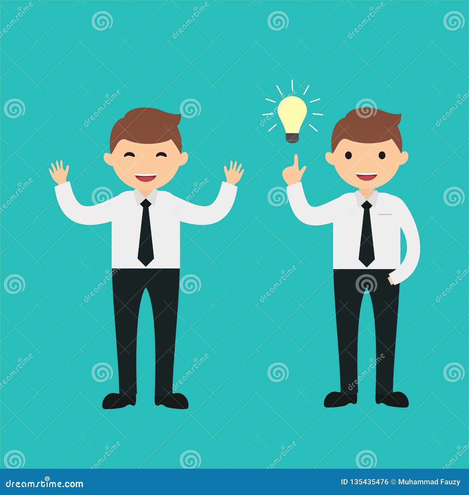 Businessman Get an Idea Vector Illustration Stock Vector - Illustration ...