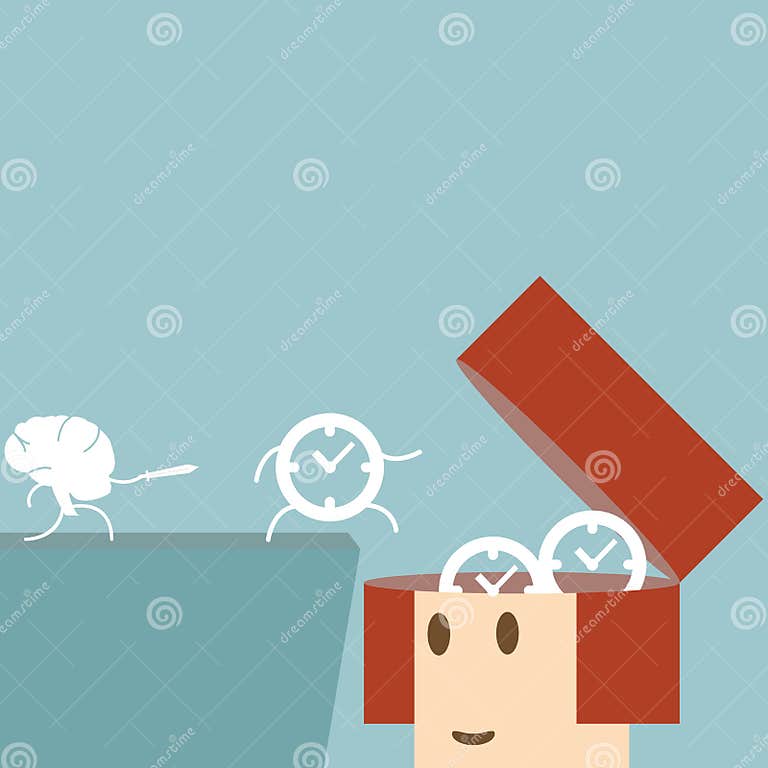 Businessman get time stock vector. Illustration of liberate - 39816299