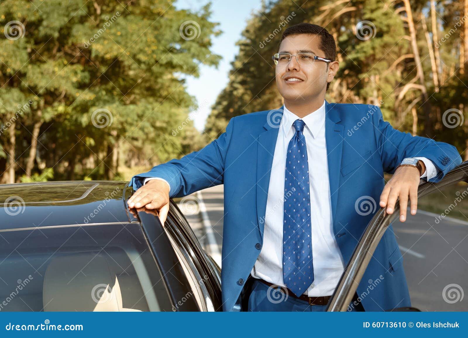 Businessman Getting into the Car Stock Photo - Image of middle, collar ...