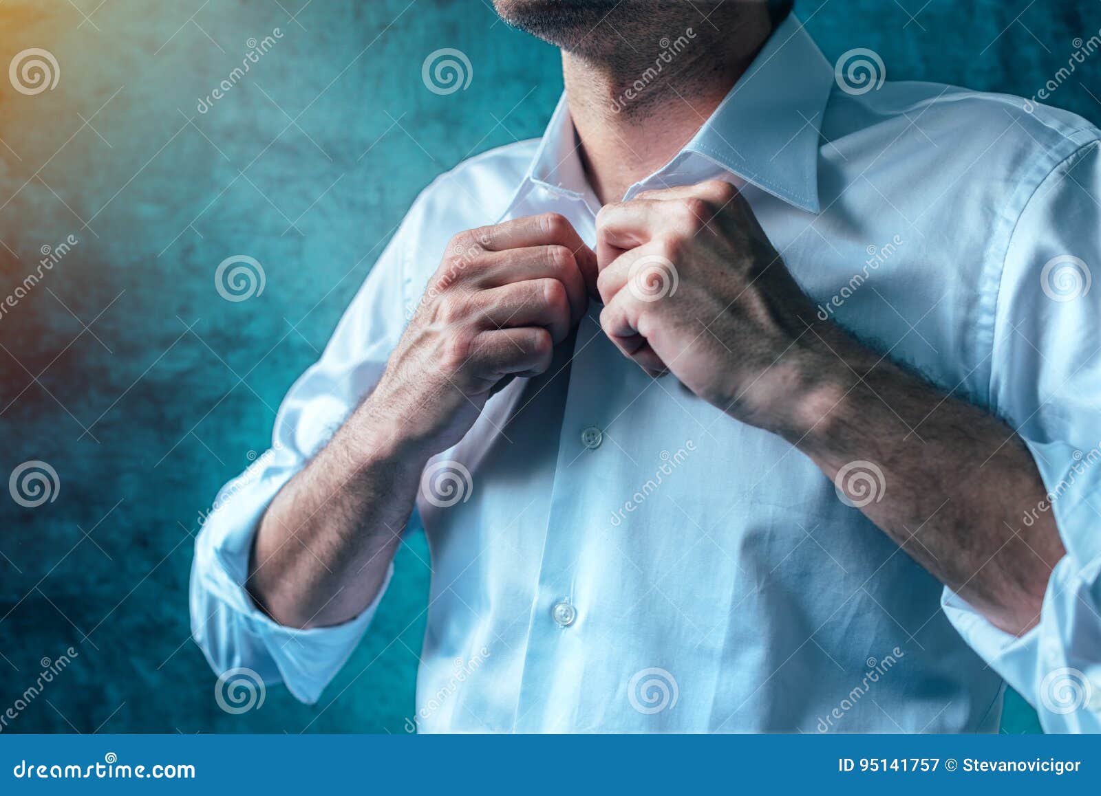 Businessman Getting Dressed for Job Interview Stock Image - Image of ...