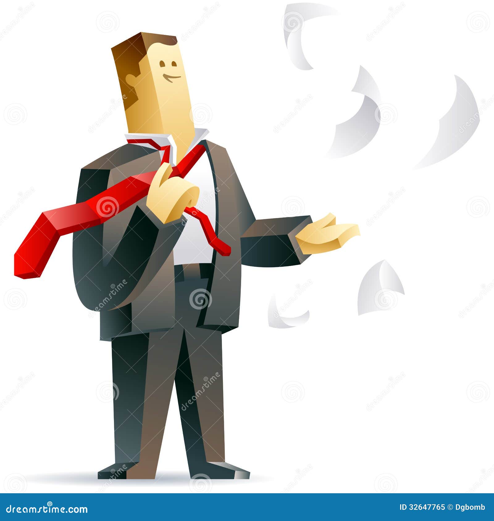 Businessman Getting Freedom Stock Illustration - Illustration of ...