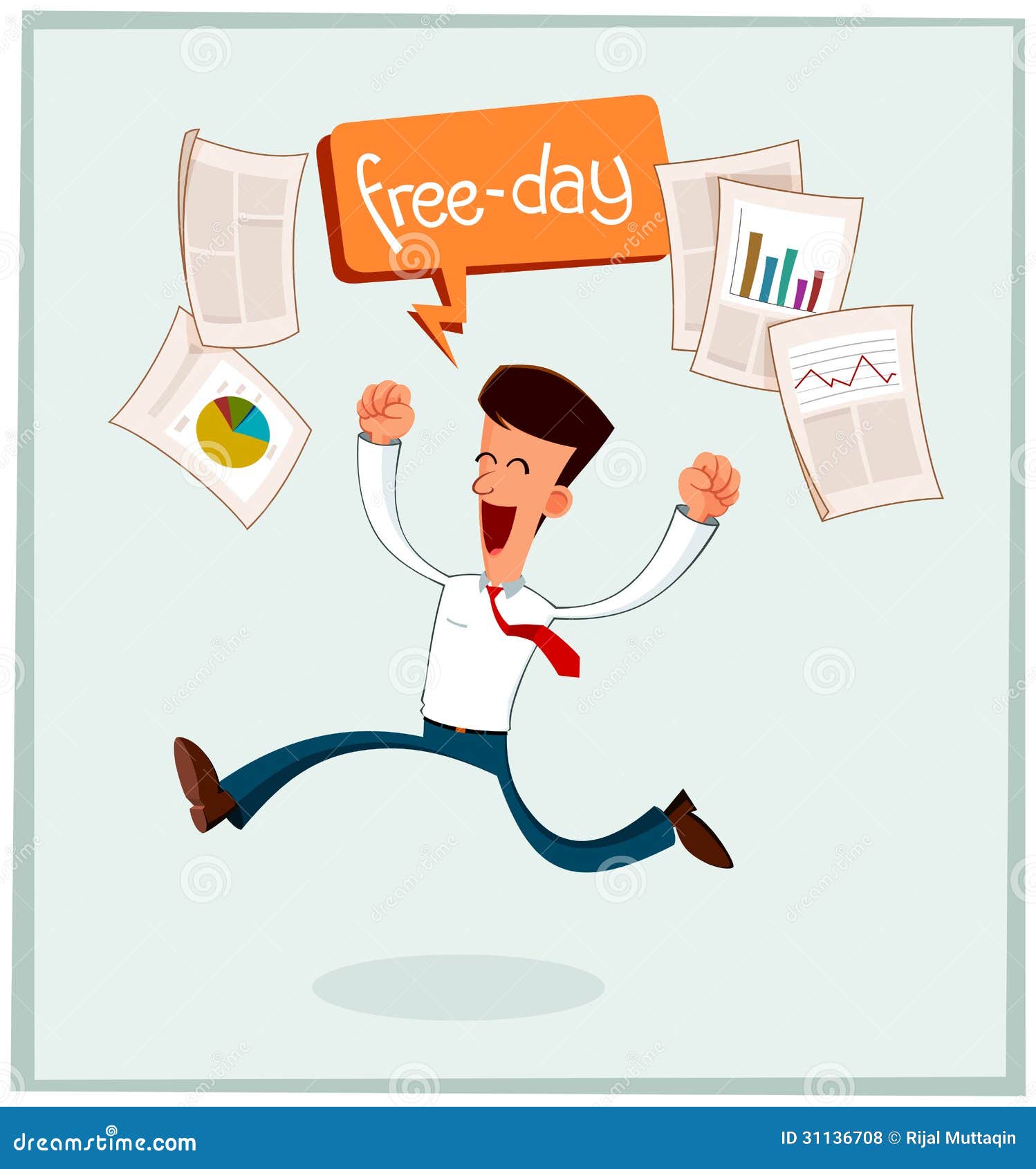Businessman Getting His Free Time Stock Vector - Illustration of ...