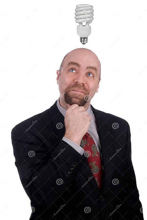 Businessman Getting an Idea Stock Image - Image of metaphor, person ...