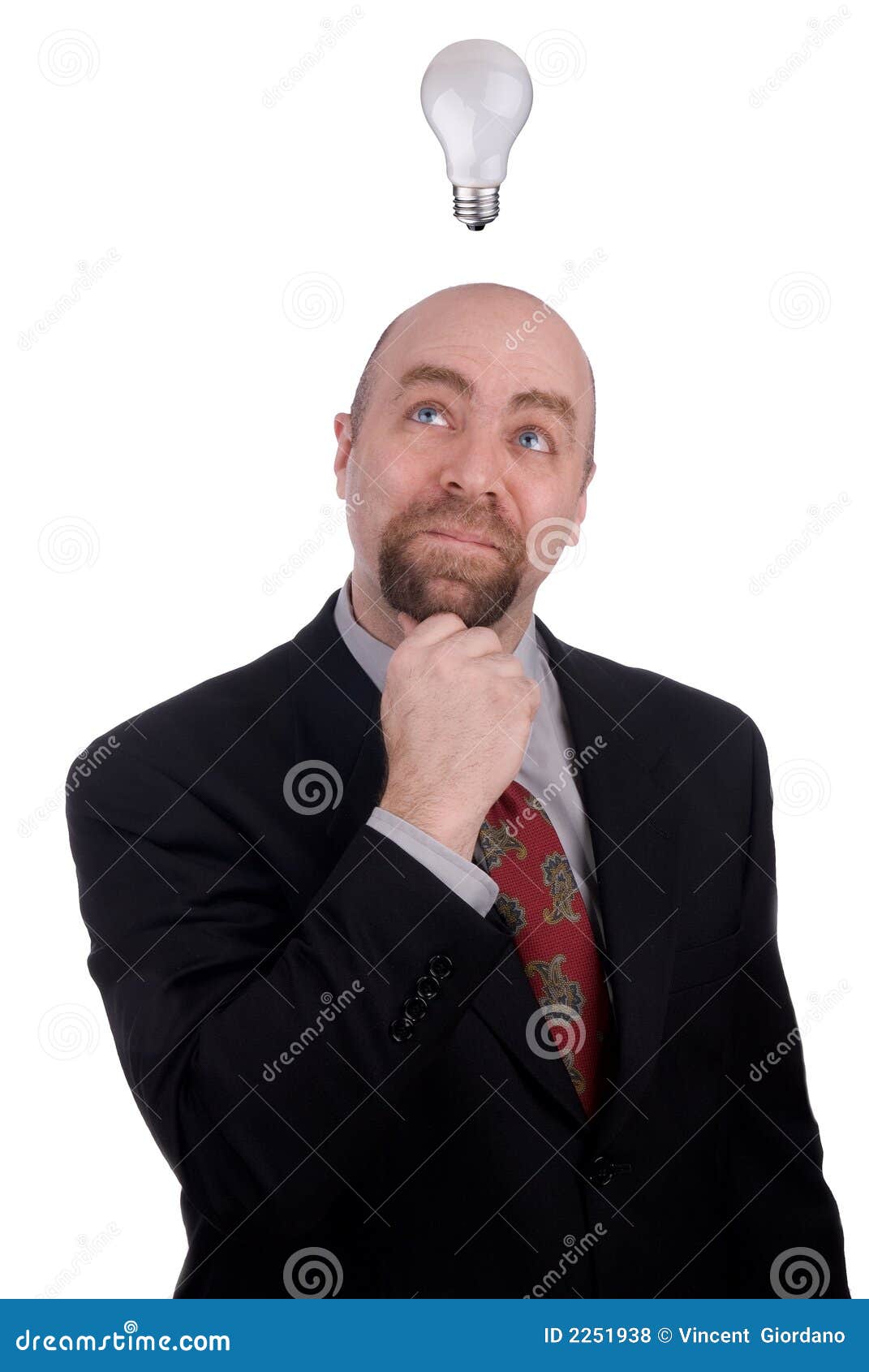 Businessman Getting an Idea Stock Photo - Image of breakthrough ...