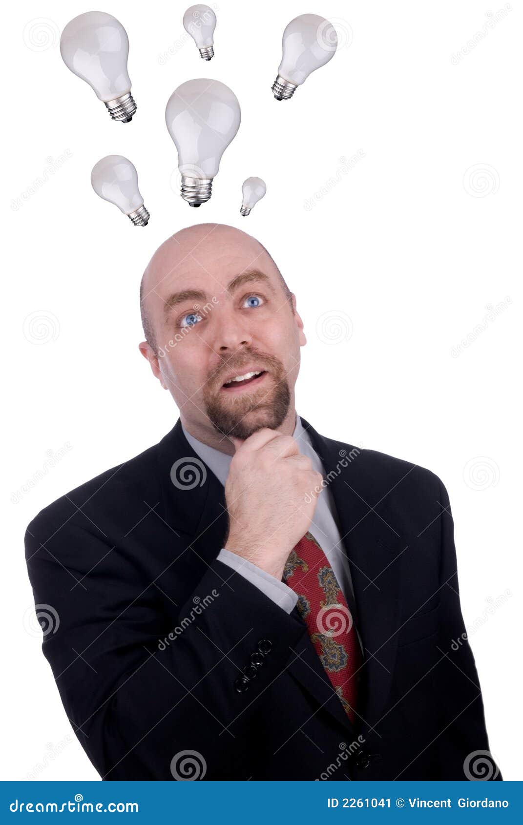 Businessman Getting an Idea Stock Image - Image of discovery, invention ...