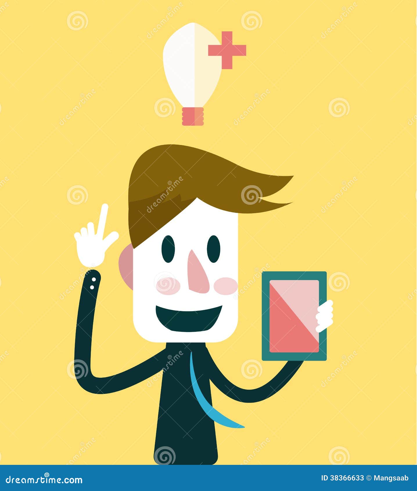 Businessman getting Ideas stock vector. Illustration of advice - 38366633