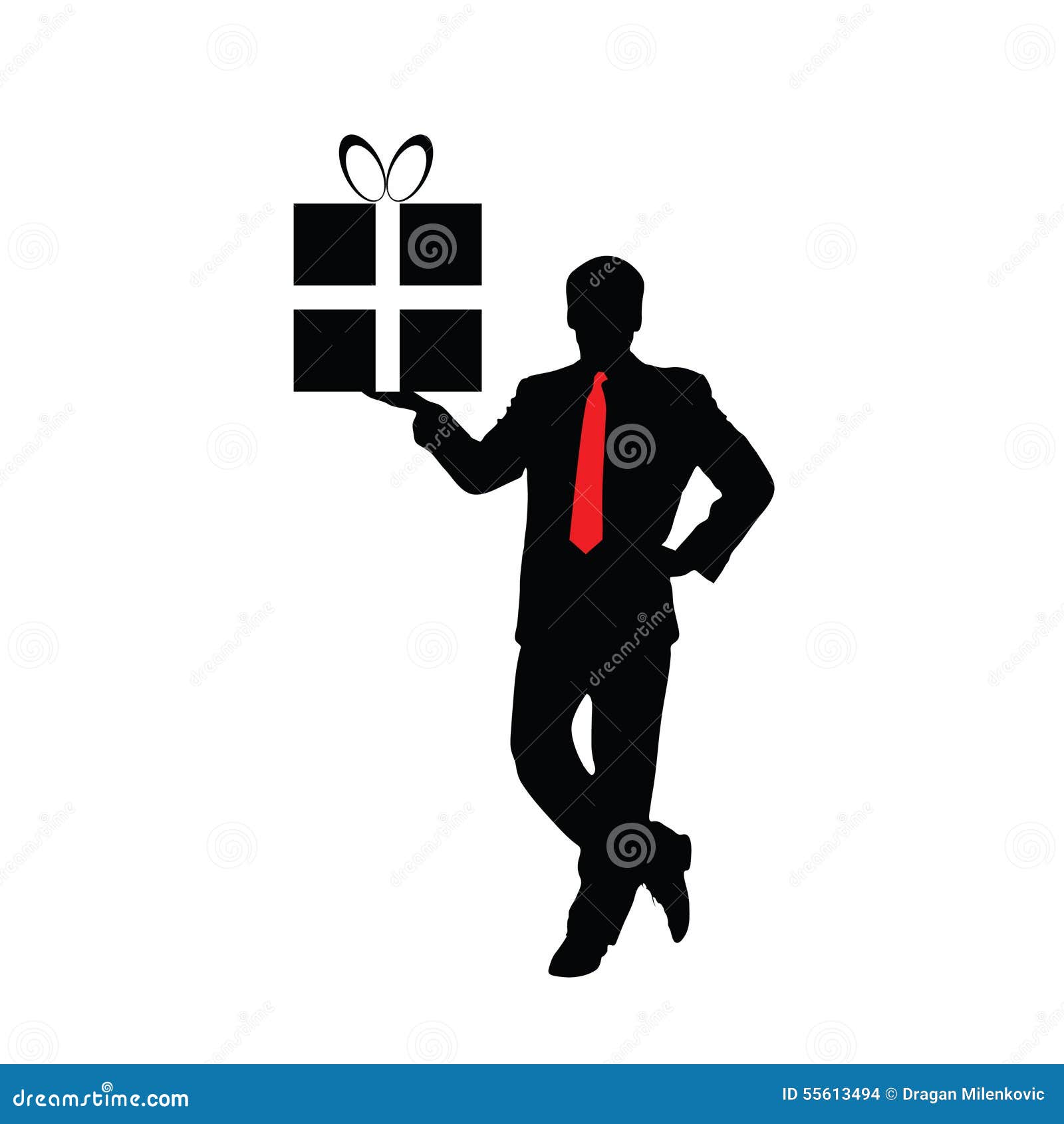 Businessman with a Gift Vector Stock Vector - Illustration of business ...