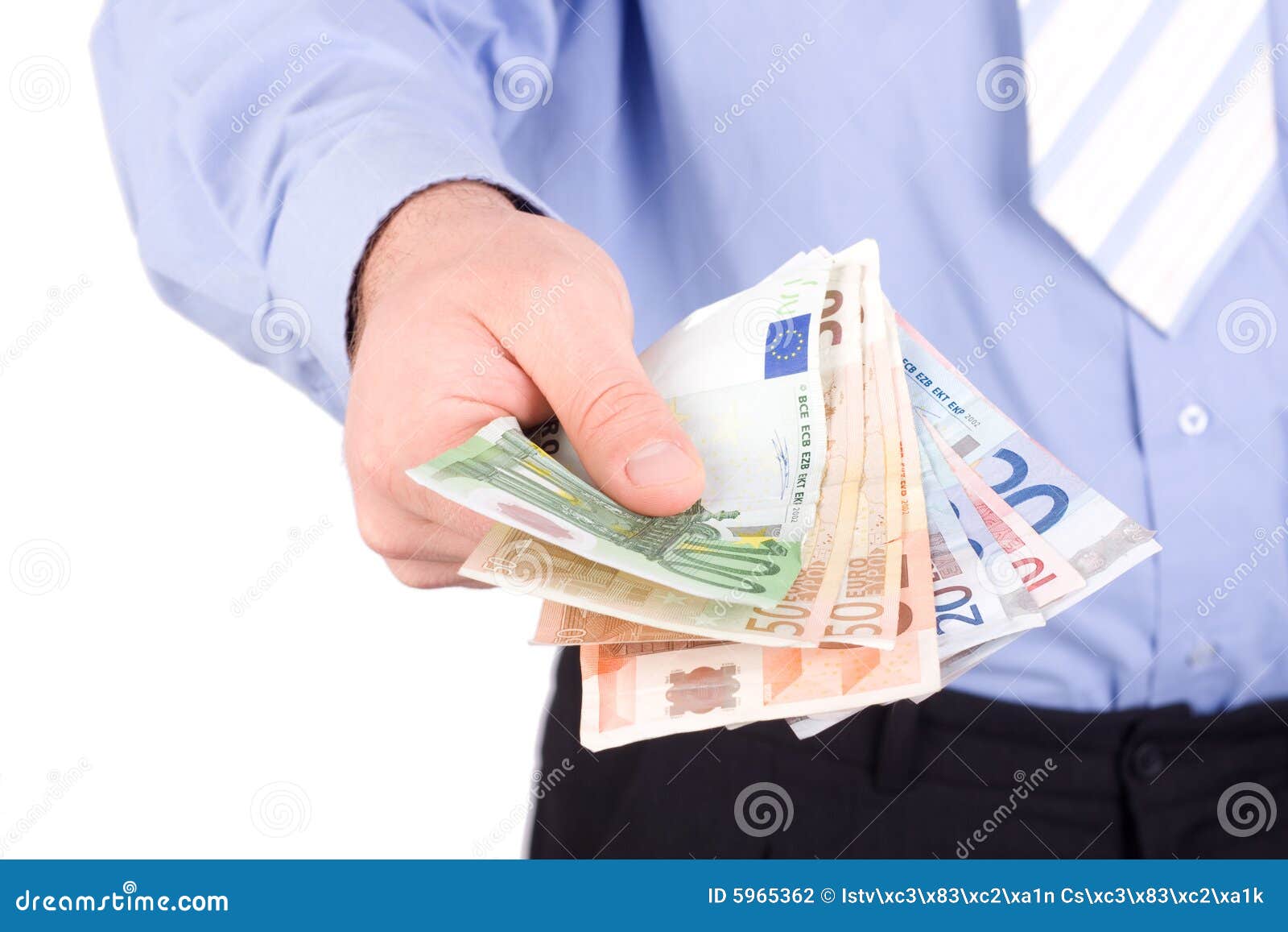 Businessman give money stock photo. Image of isolated - 5965362