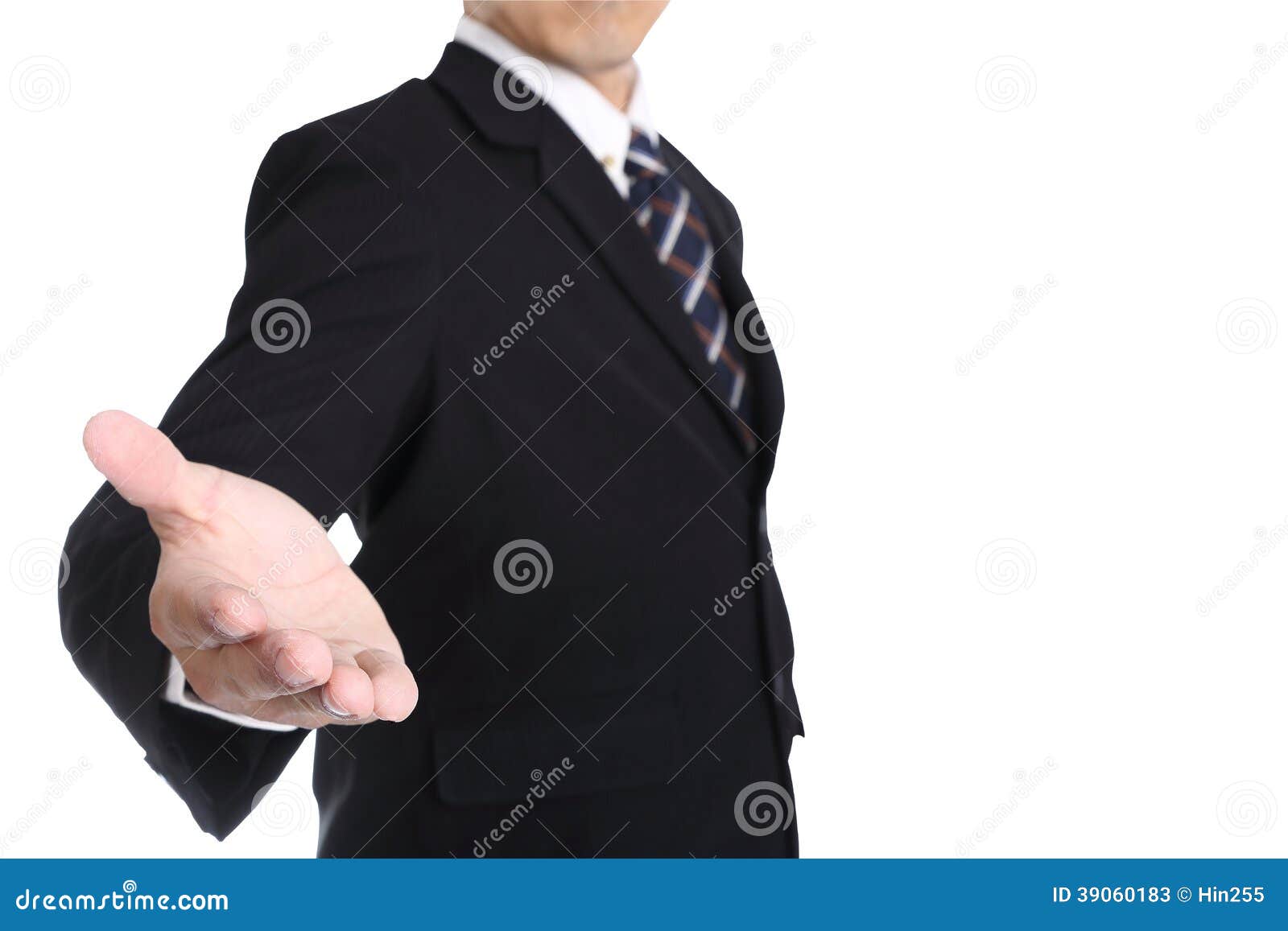 Businessman Give Some Hand To Receive Something Stock Image - Image of ...
