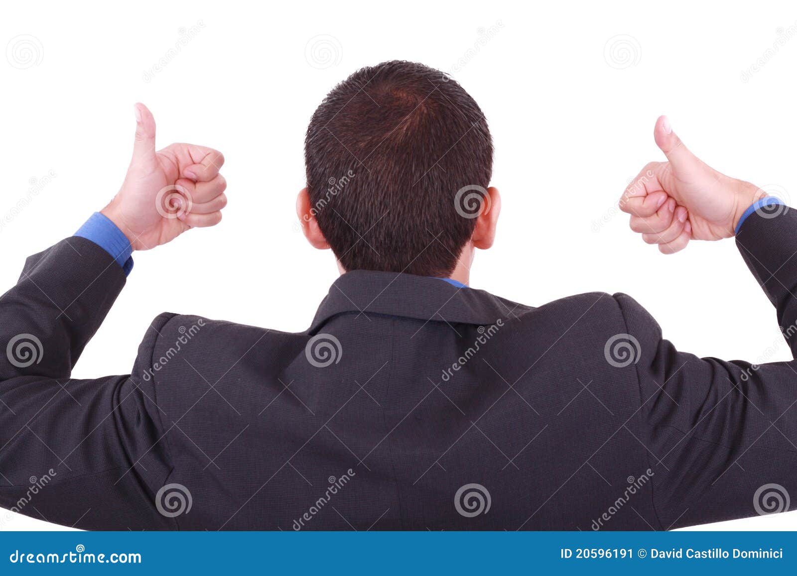 A Businessman Gives a Thumbs Up (back) Stock Image - Image of dilemma ...