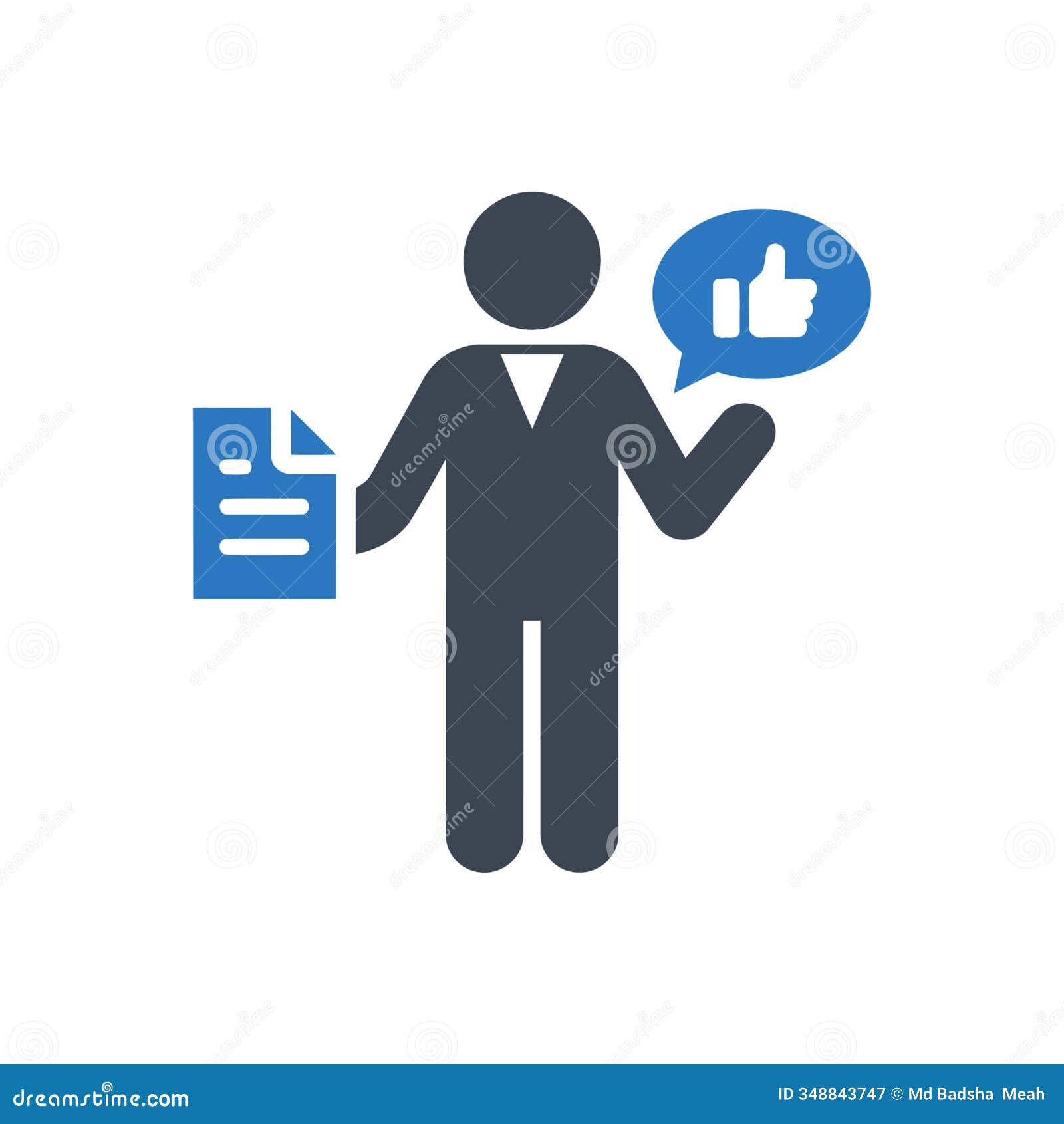 Businessman Giving Approval Icon Stock Vector - Illustration of ...