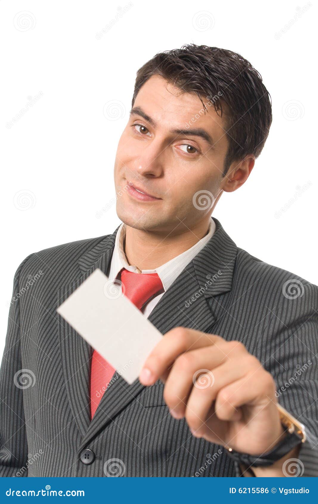 Businessman Giving Business-card Stock Photo - Image of adult, hold ...