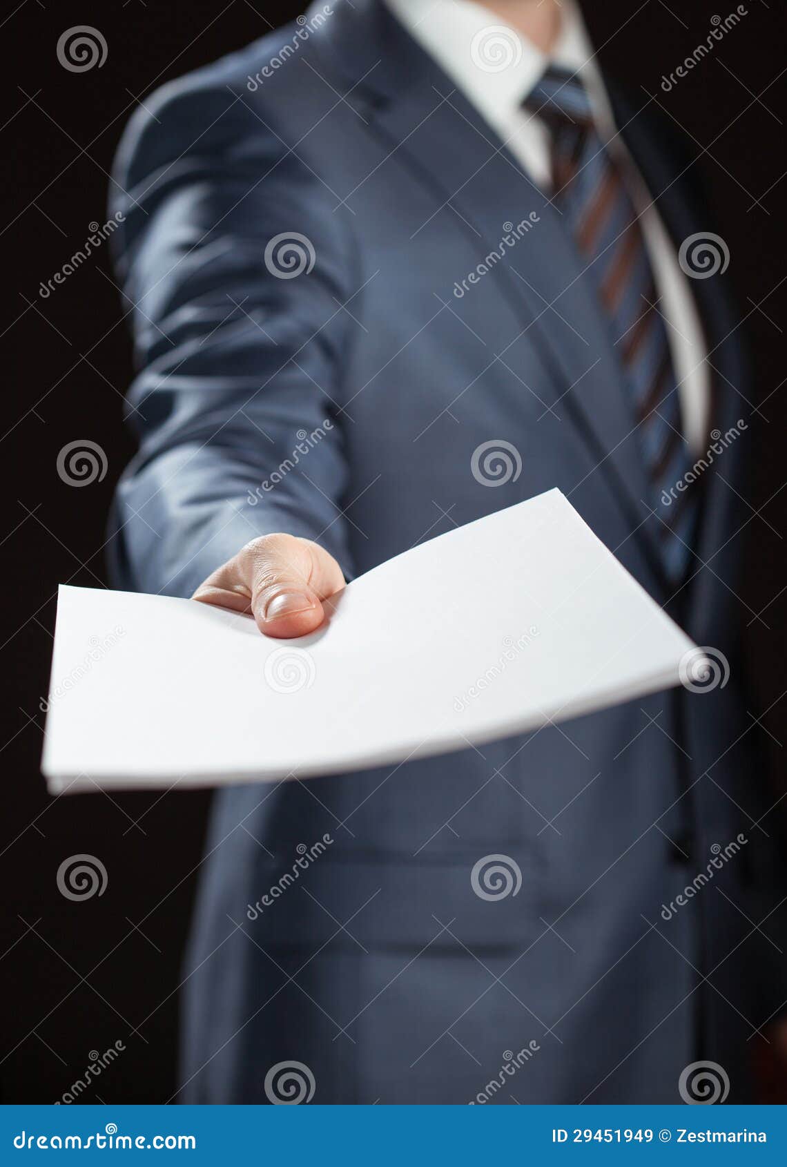 Businessman Giving Documents To You Stock Image - Image of partner ...