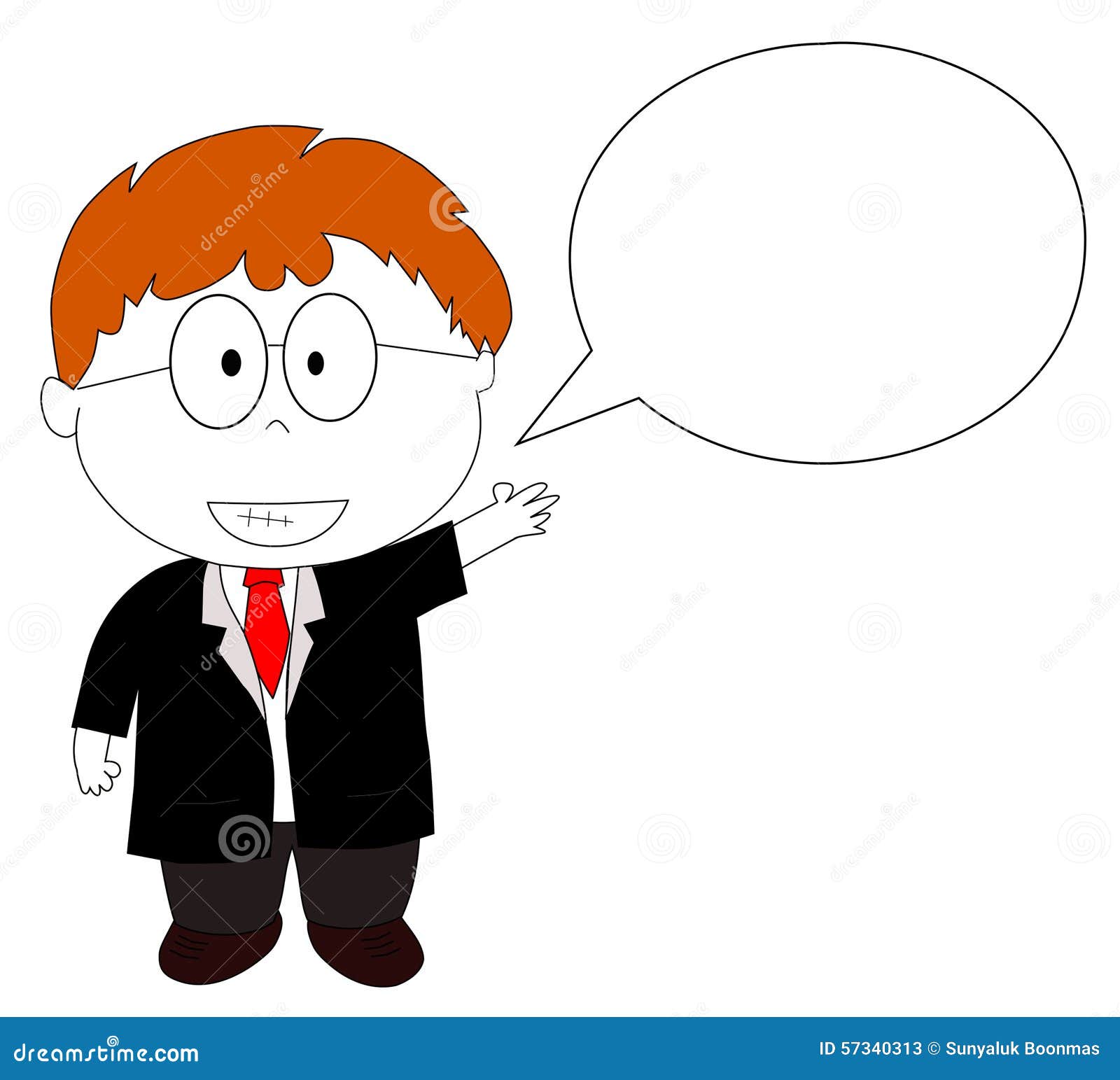 Businessman Giving Explanation Stock Illustration - Illustration of ...