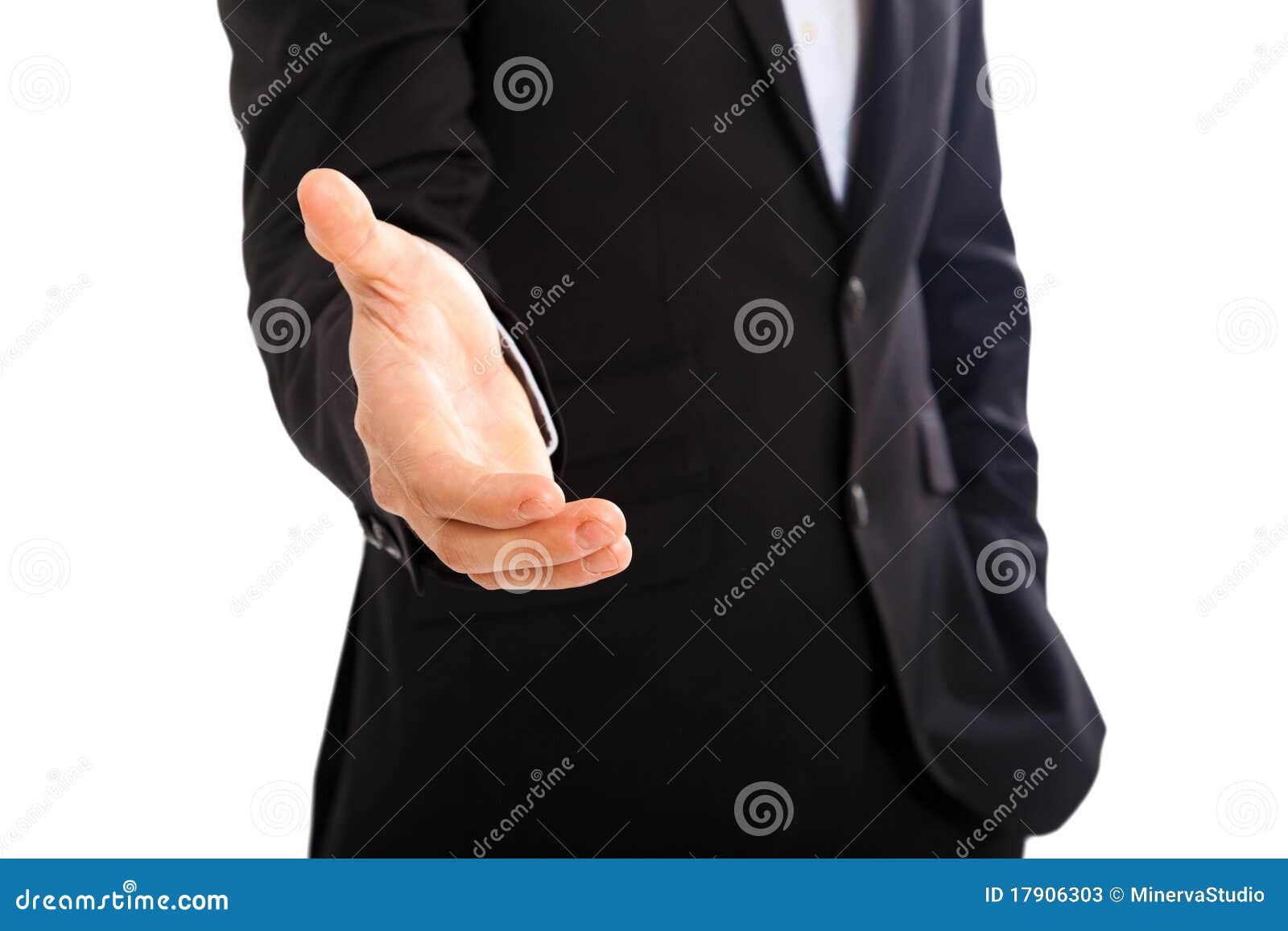 Businessman Giving Hand White Background Stock Image - Image of ...