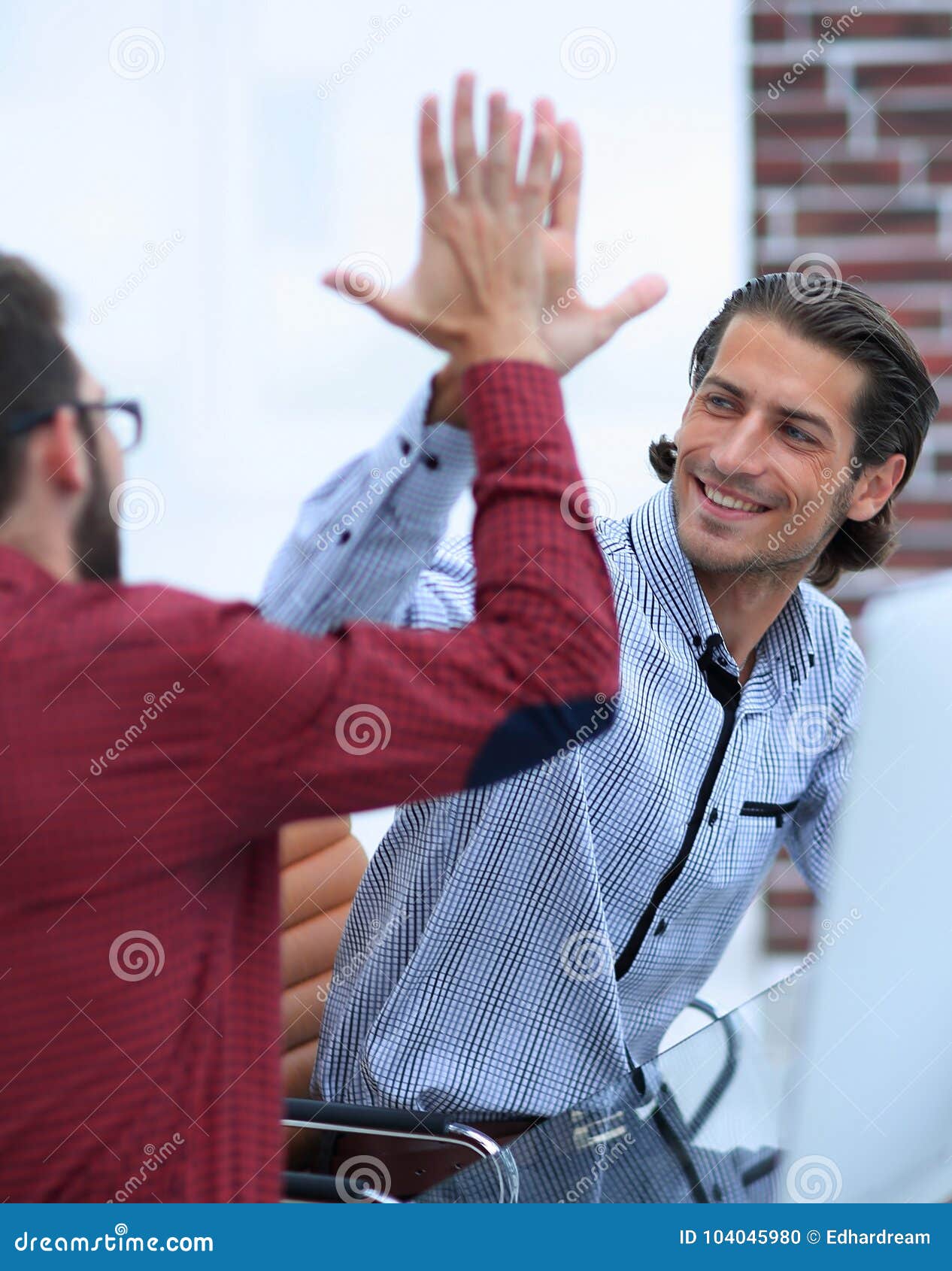 Businessman Giving High Five To His Partner Stock Photo - Image of ...