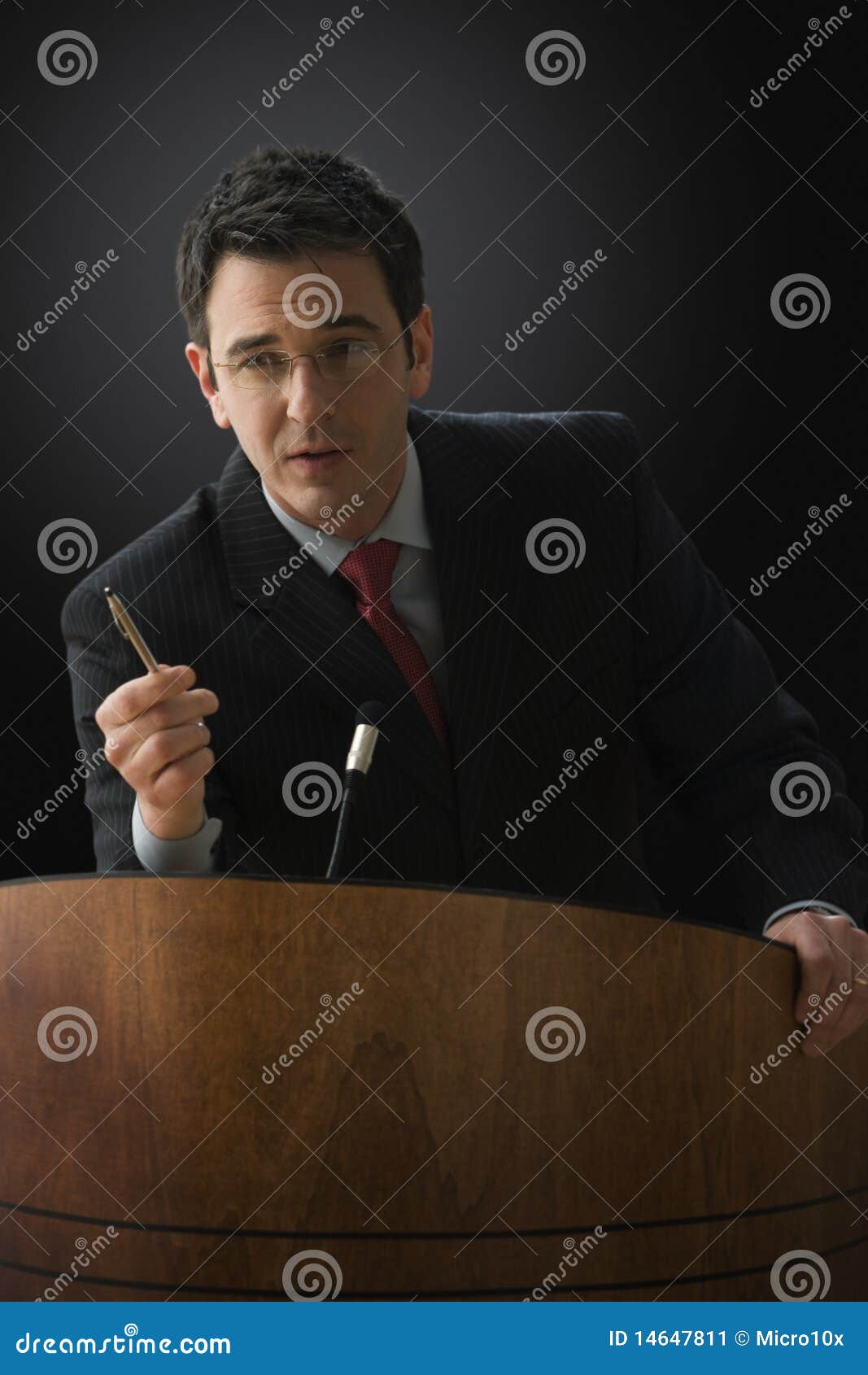 Businessman Giving a Lecture Stock Image - Image of caucasian, dressed ...
