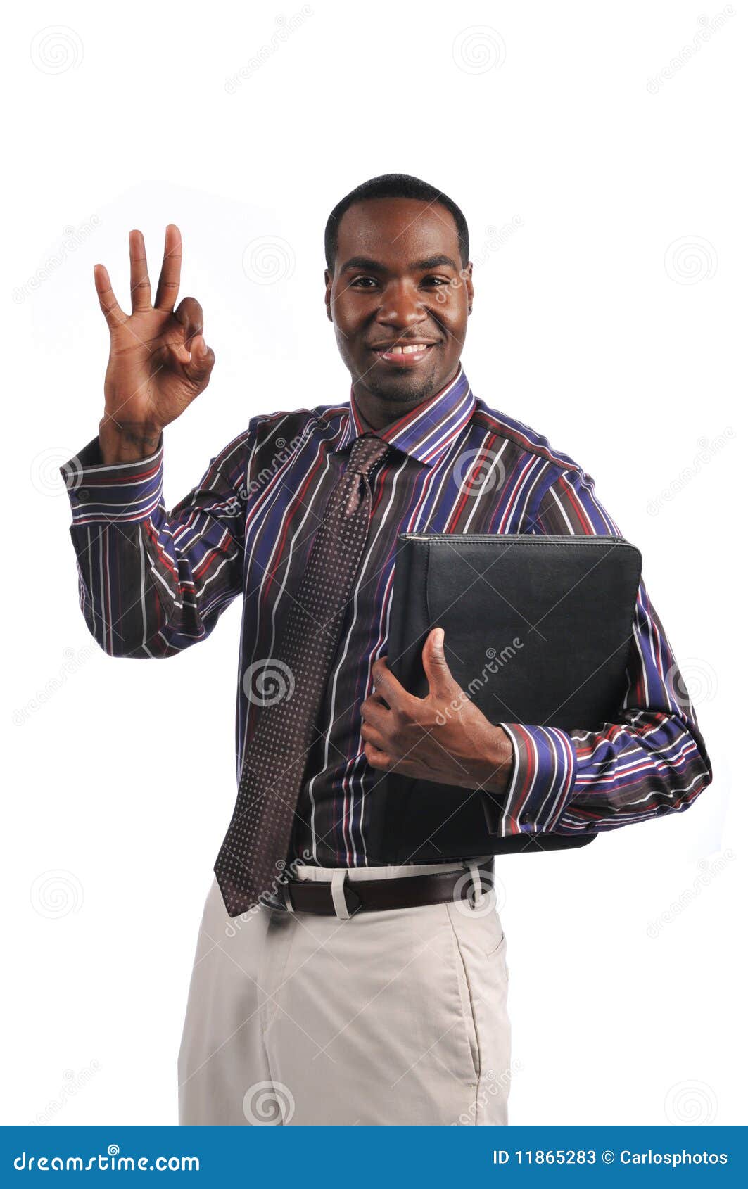 Businessman Giving the OK Sign Stock Image - Image of formal, hand ...